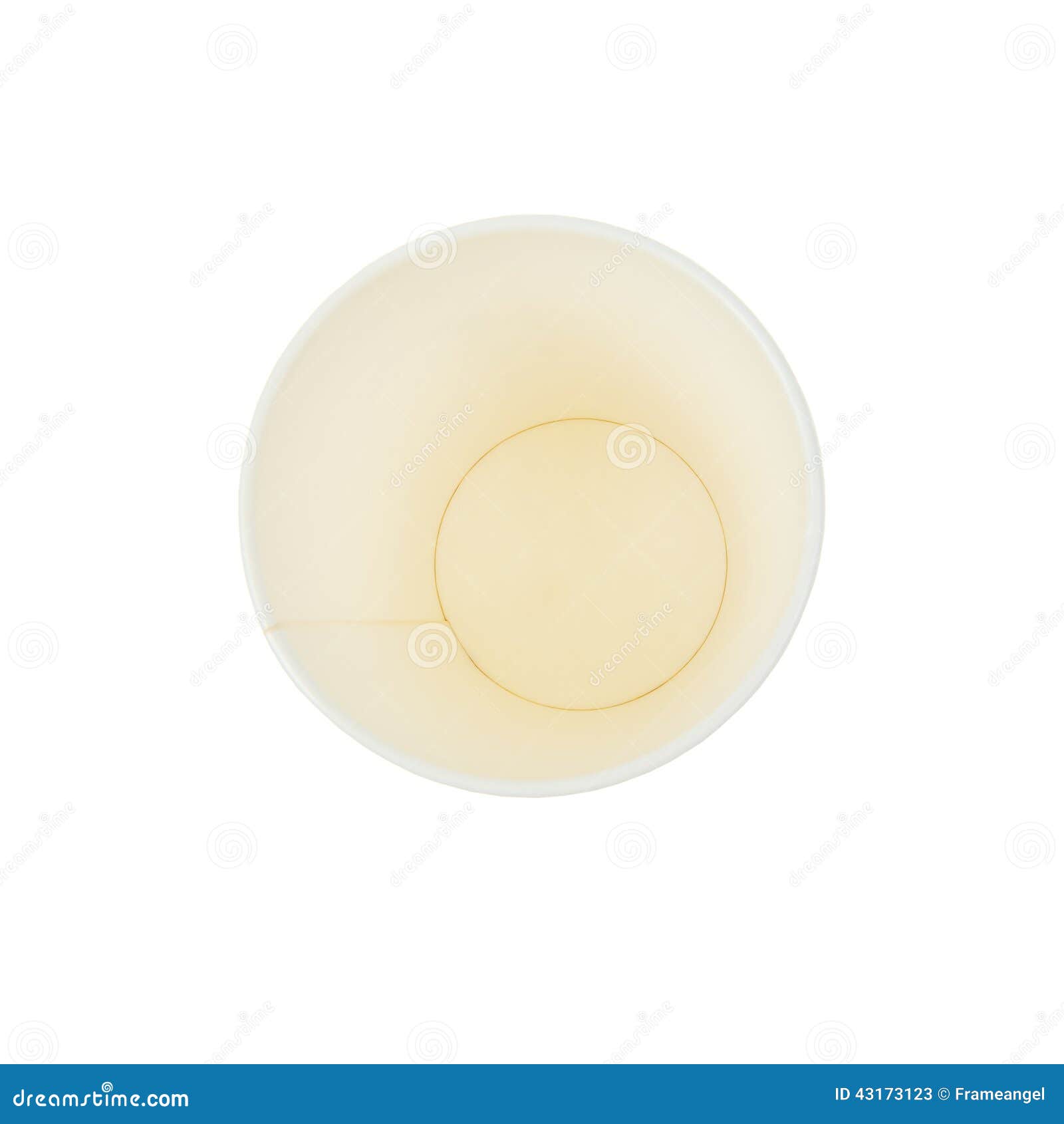Empty Paper Cup of Coffee on White, Top View Stock Image - Image of ...