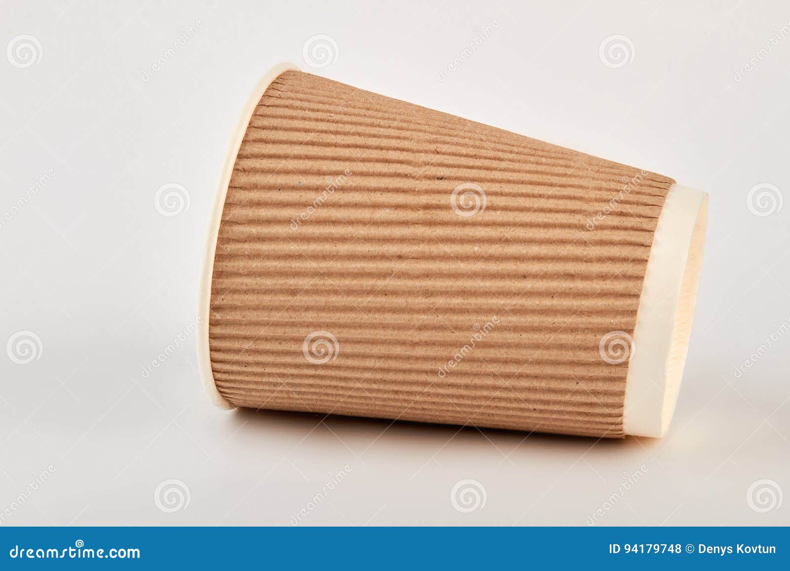 Empty Paper Cup Lying on White. Stock Photo - Image of heat, cardboard ...