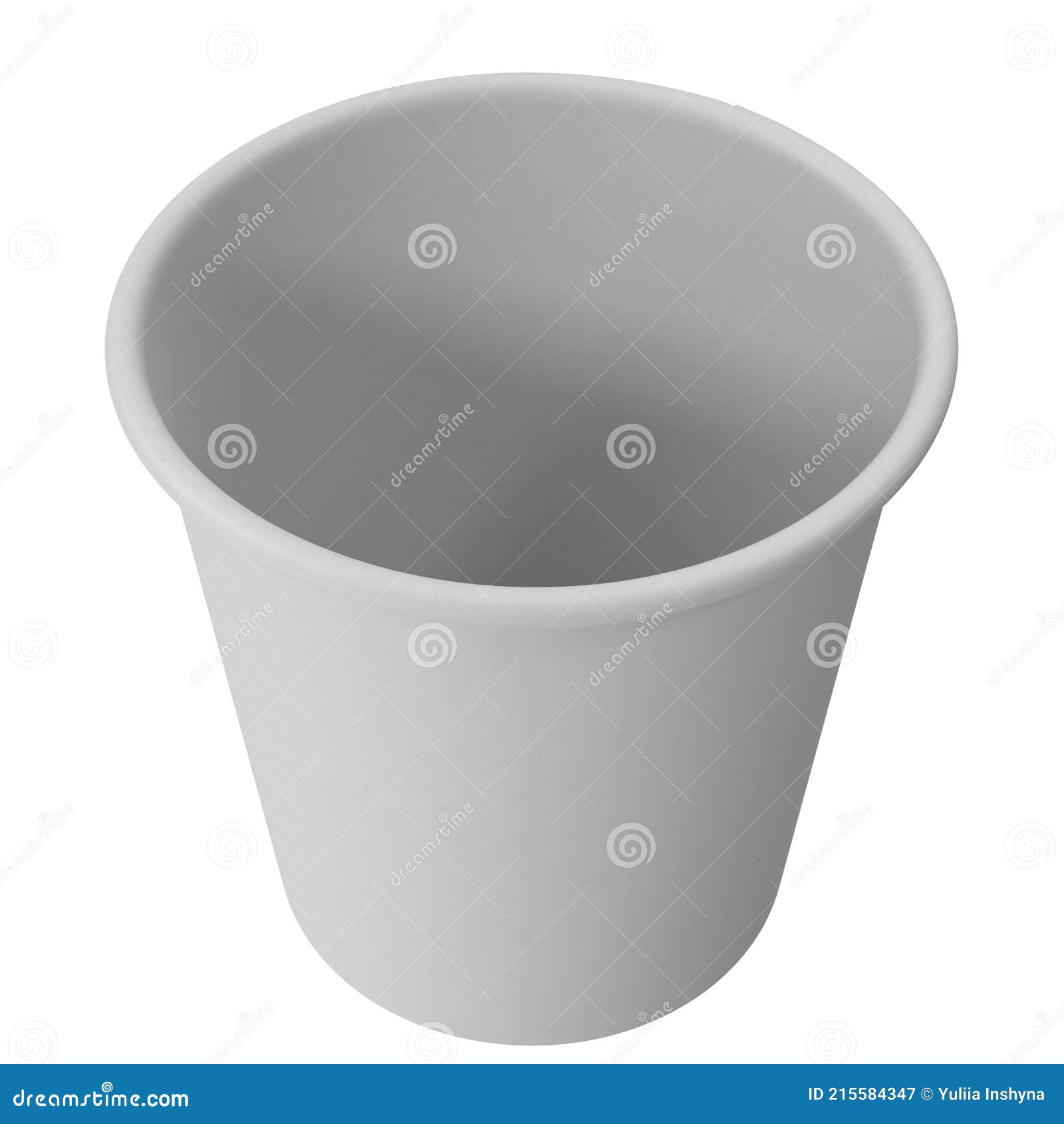 Empty paper cup, top view, stock illustration. Illustration of path ...