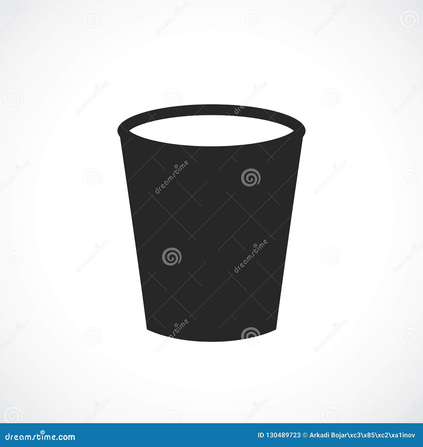 Paper cup vector icon stock vector. Illustration of minimal - 130489723