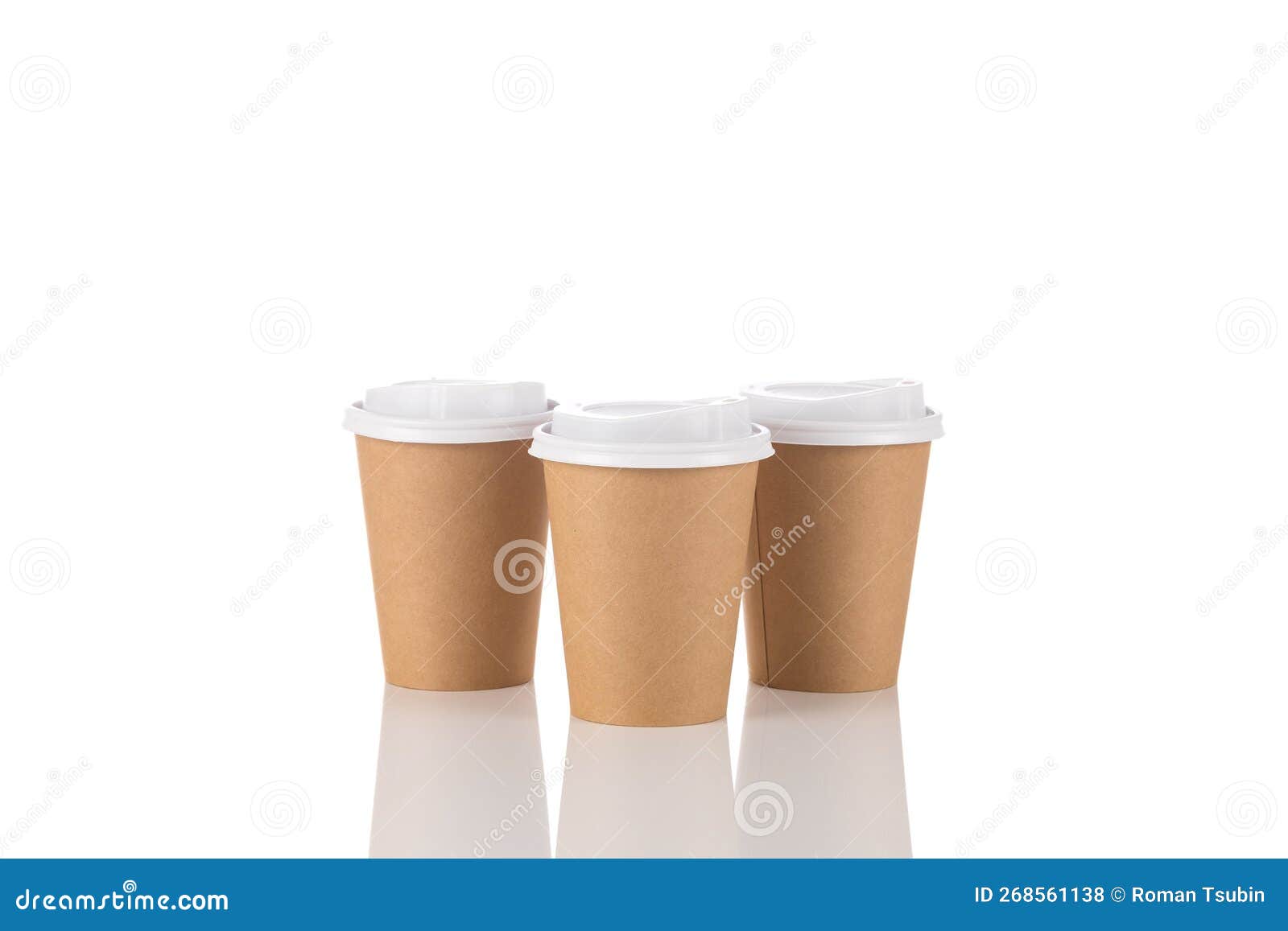 Empty Paper Cups Background Stock Photo - Image of beverage, coffee ...