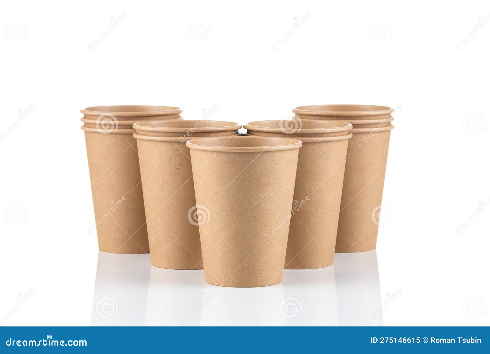 Empty Paper Cups Background Stock Image - Image of cups, coffee: 275146615