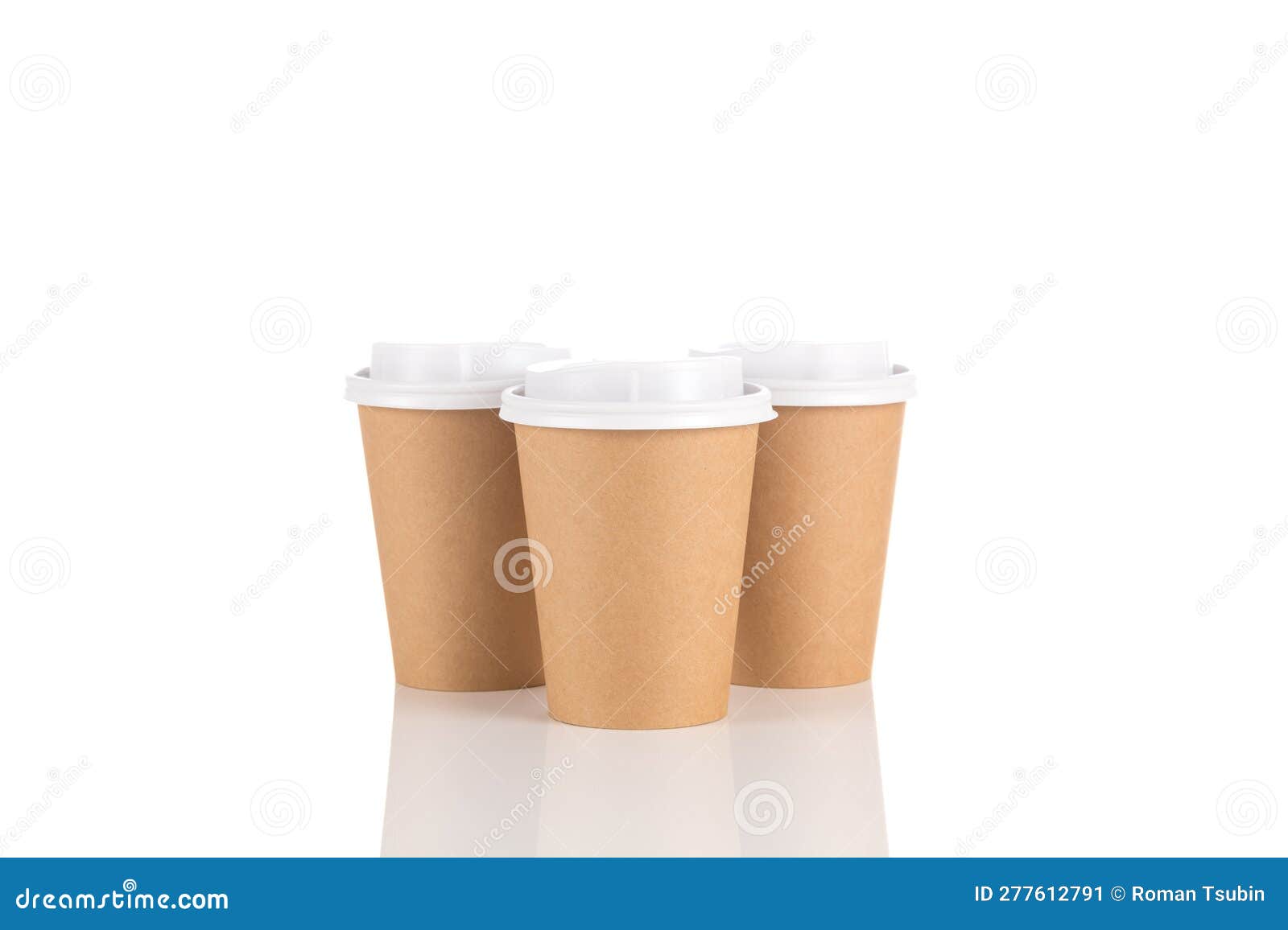 Empty Paper Cups Background Stock Image - Image of white, food: 277612791