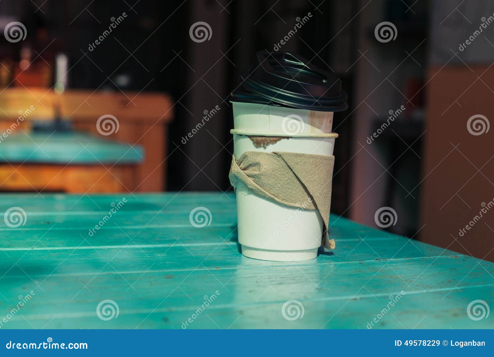 Empty paper cups on table stock image. Image of dirty - 49578229