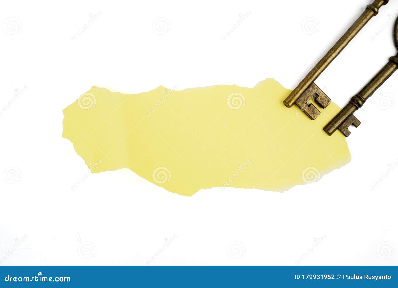 Empty Paper Cutout with Key House Stock Photo - Image of object ...