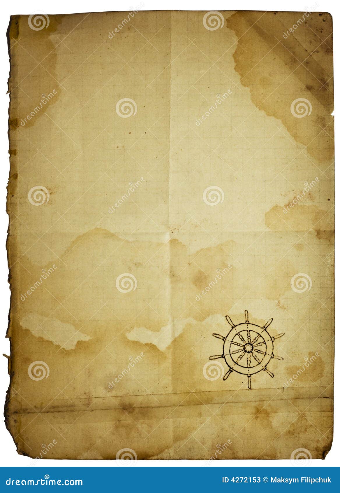 Empty Paper Map, Isolated on White Stock Image - Image of element ...