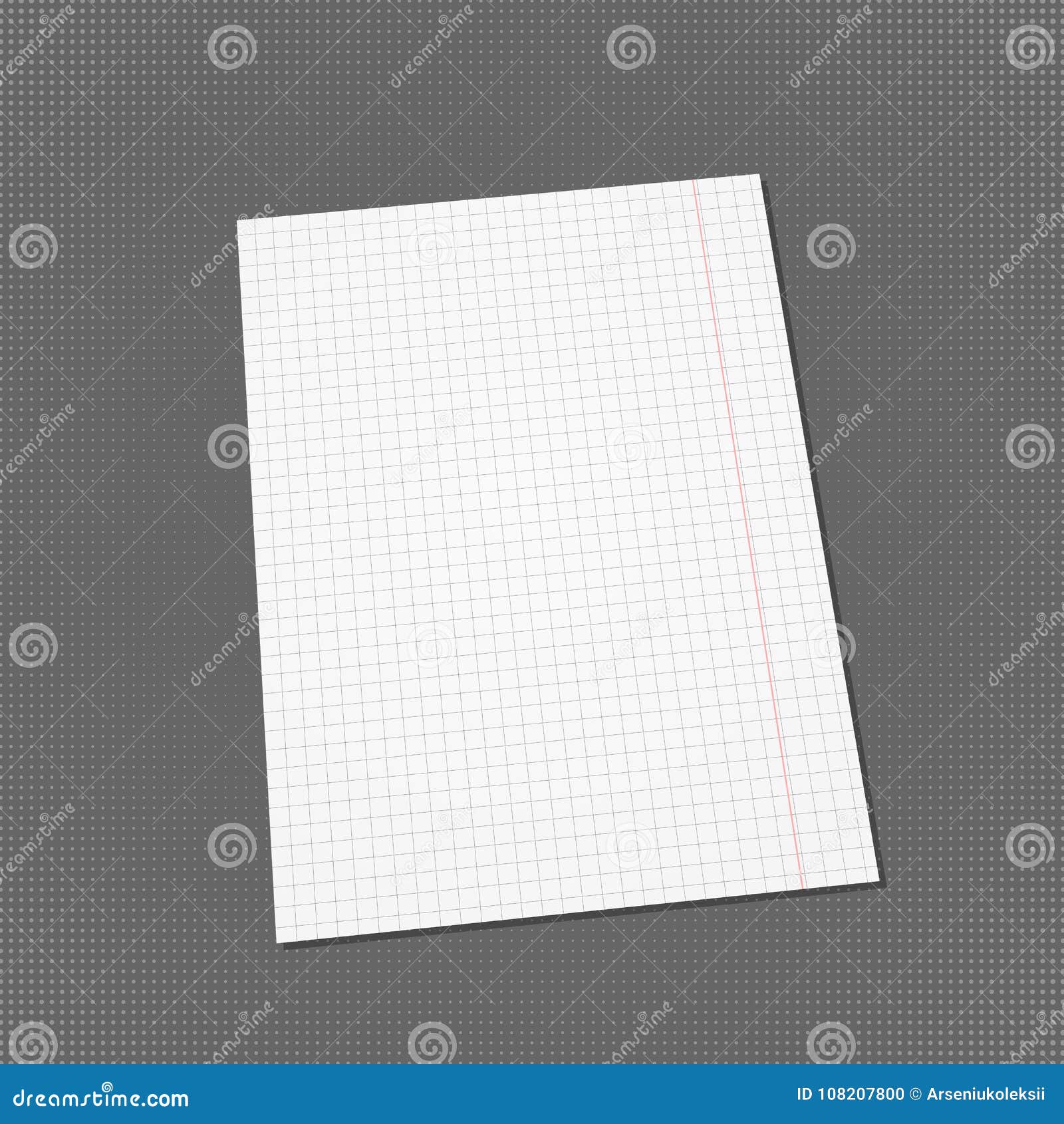 Empty paper notebook page stock vector. Illustration of diary - 108207800