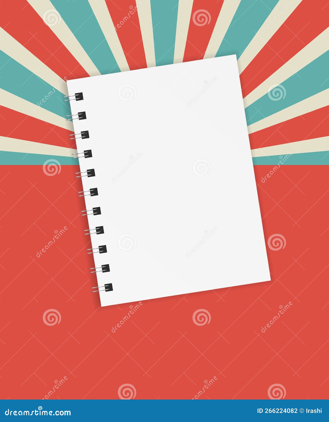 Empty paper notepad page stock vector. Illustration of mockup - 266224082