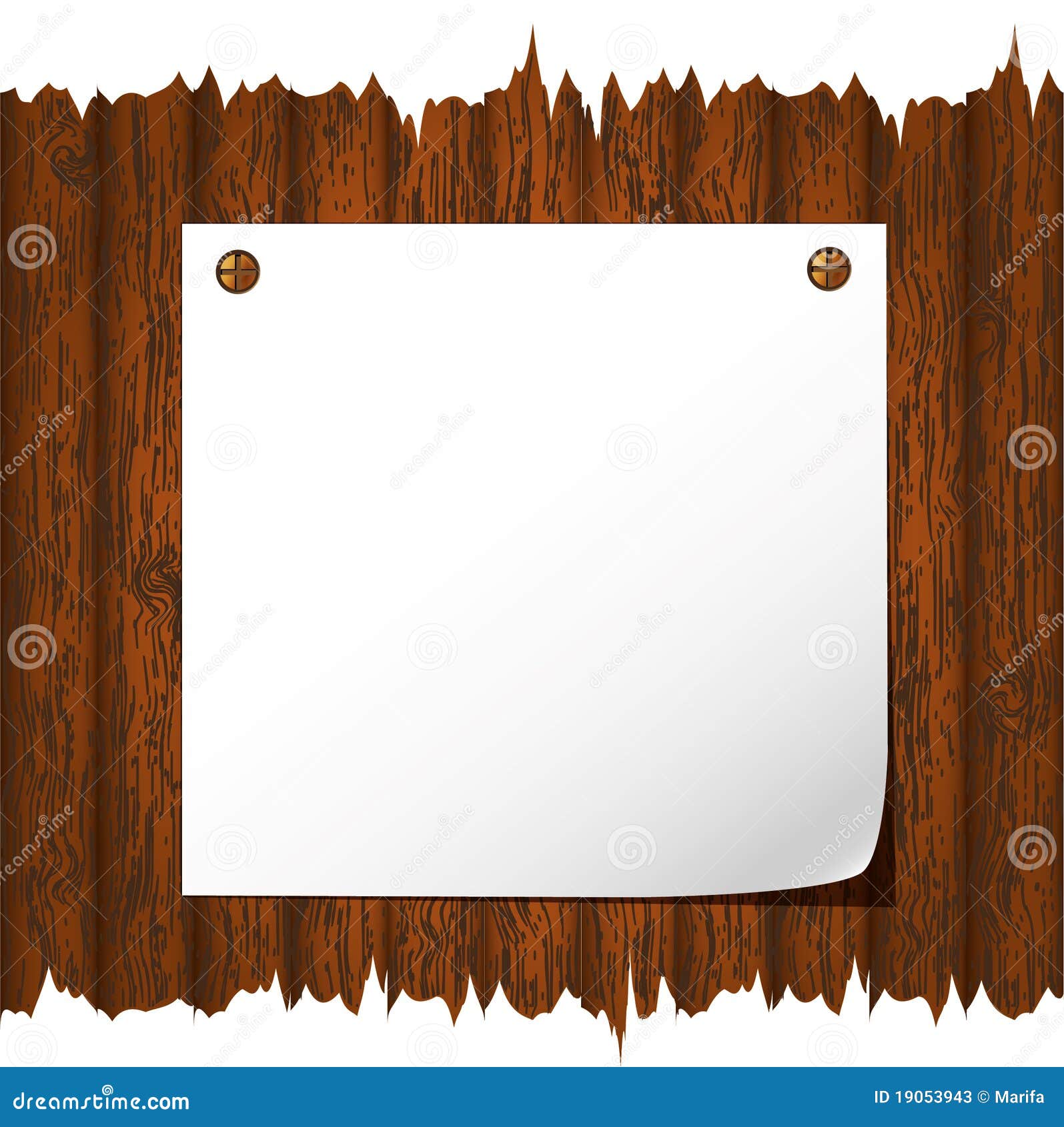 Empty paper for notice stock vector. Illustration of board - 19053943