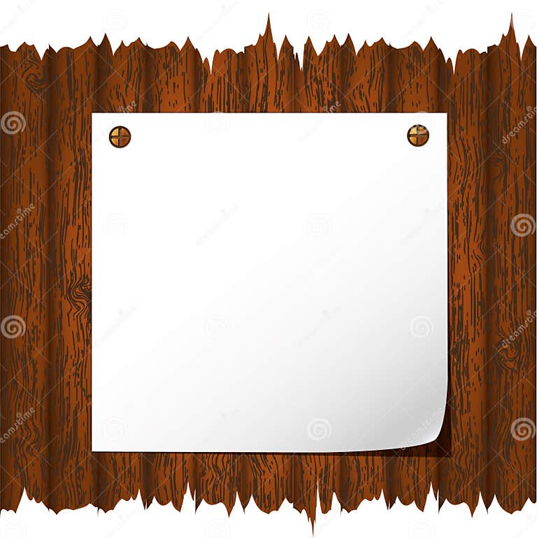 Empty paper for notice stock vector. Illustration of board - 19053943