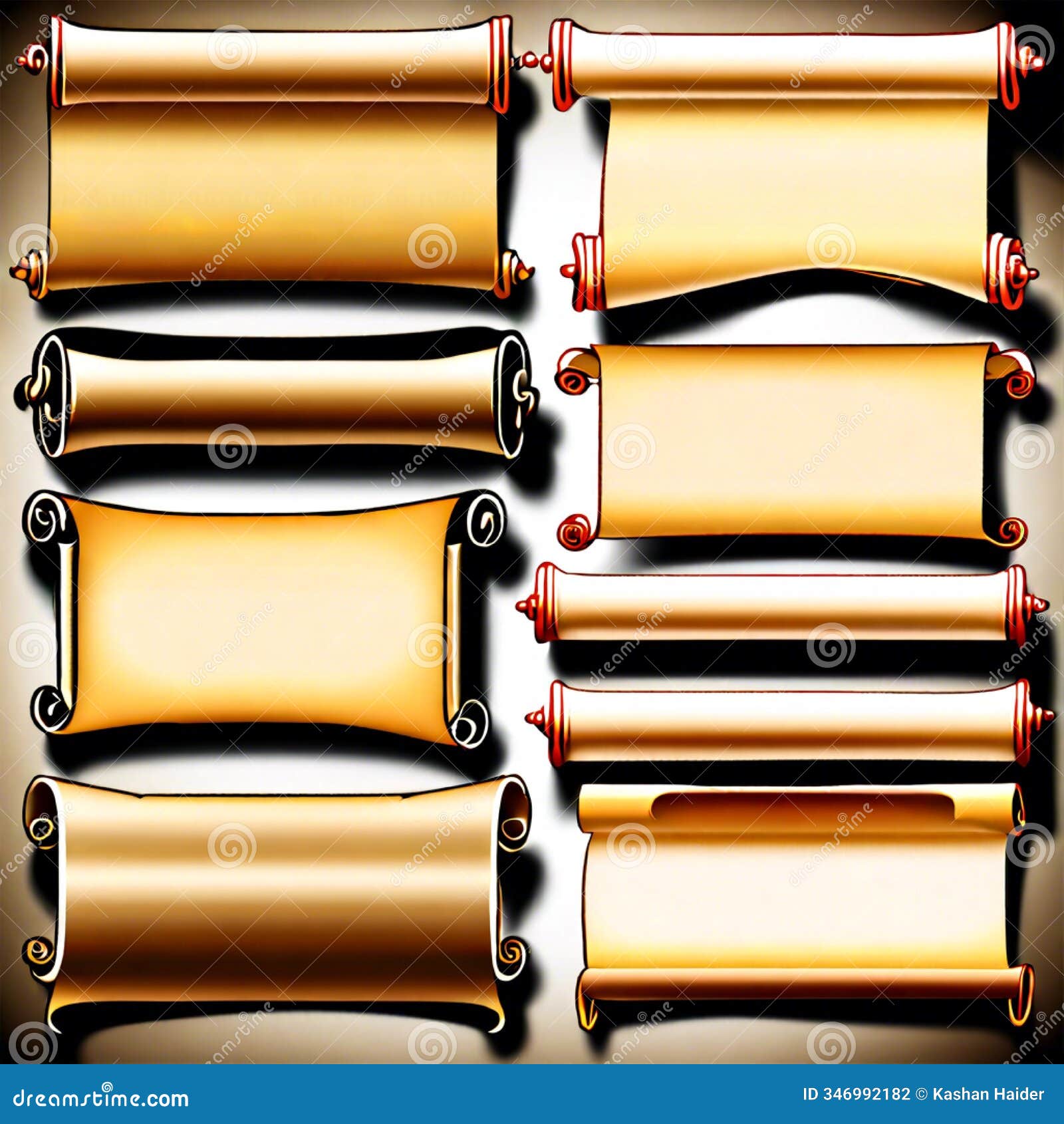 An Empty Paper Scroll stock illustration. Illustration of awaiting ...