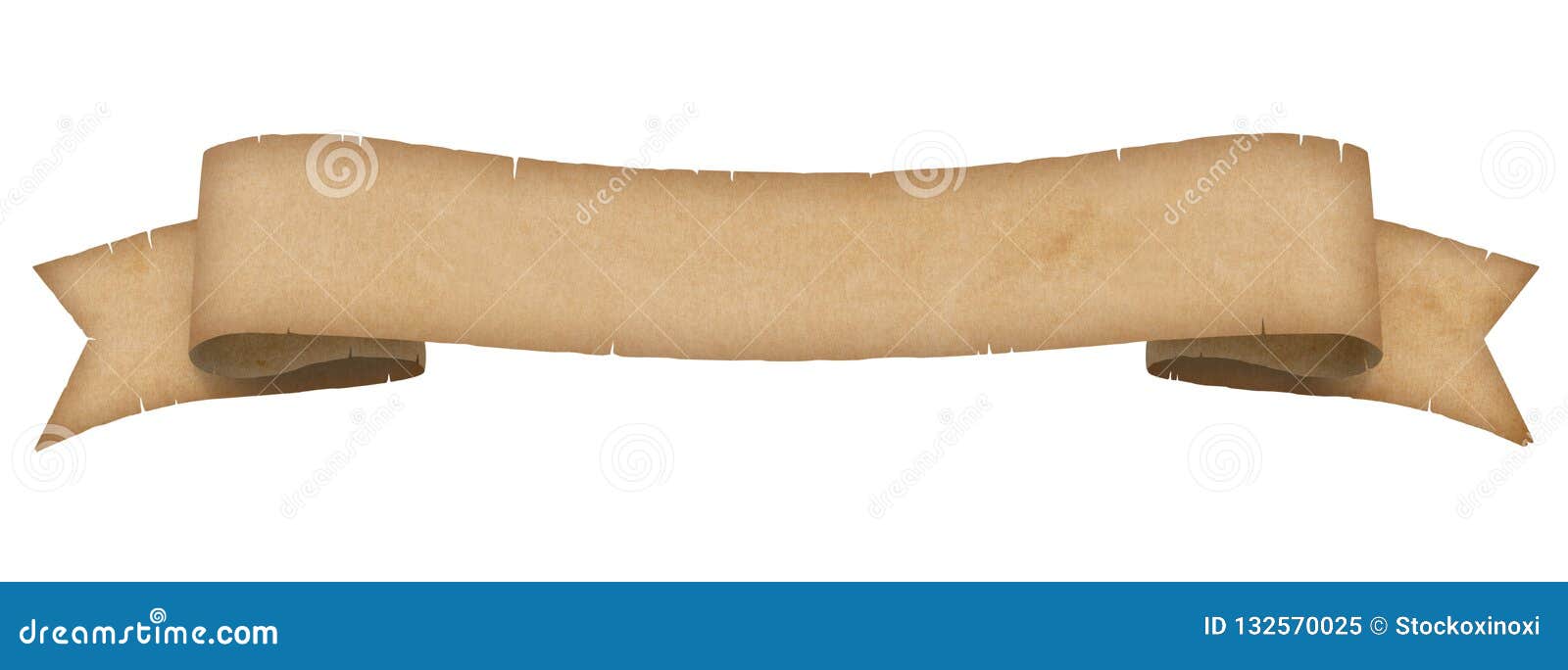 Empty Paper Scroll Ribbon Banner 2 Stock Image - Image of document ...
