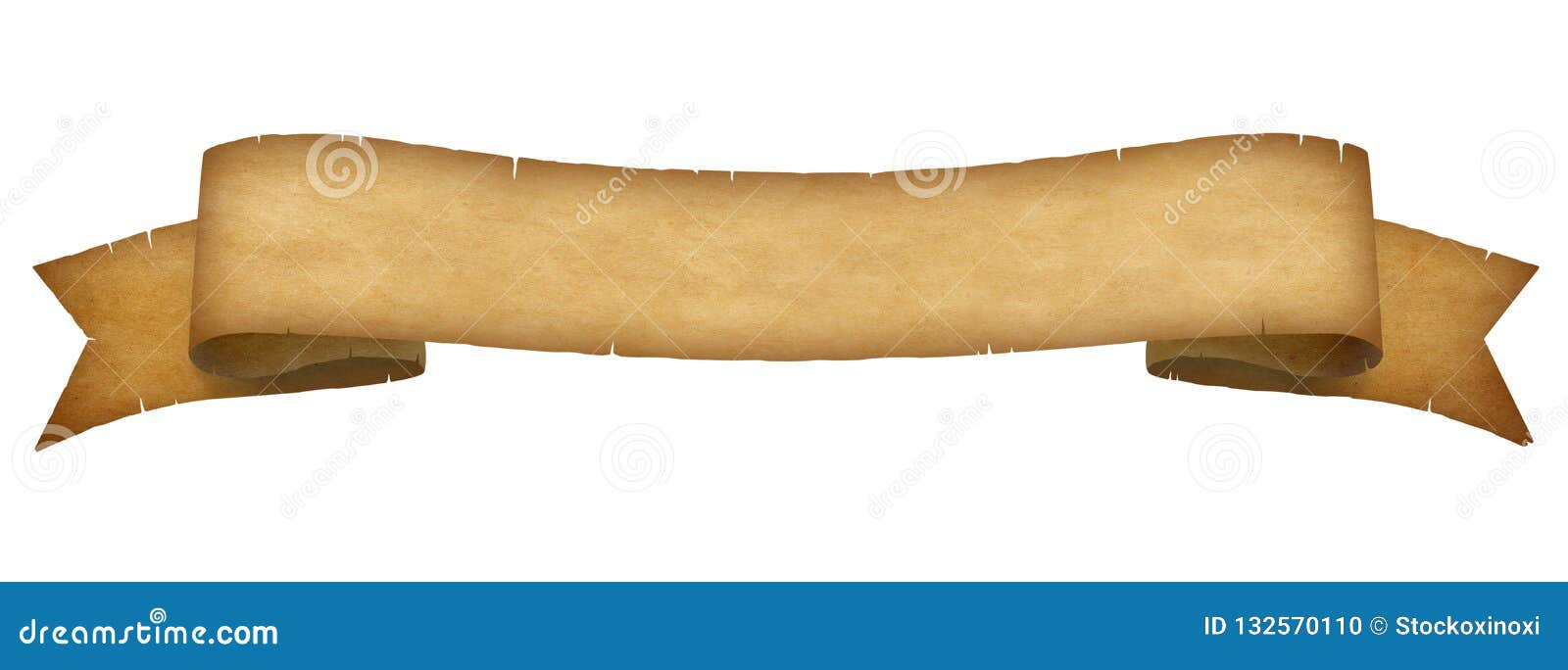 Empty Paper Scroll Ribbon Banner Stock Photo - Image of paper ...