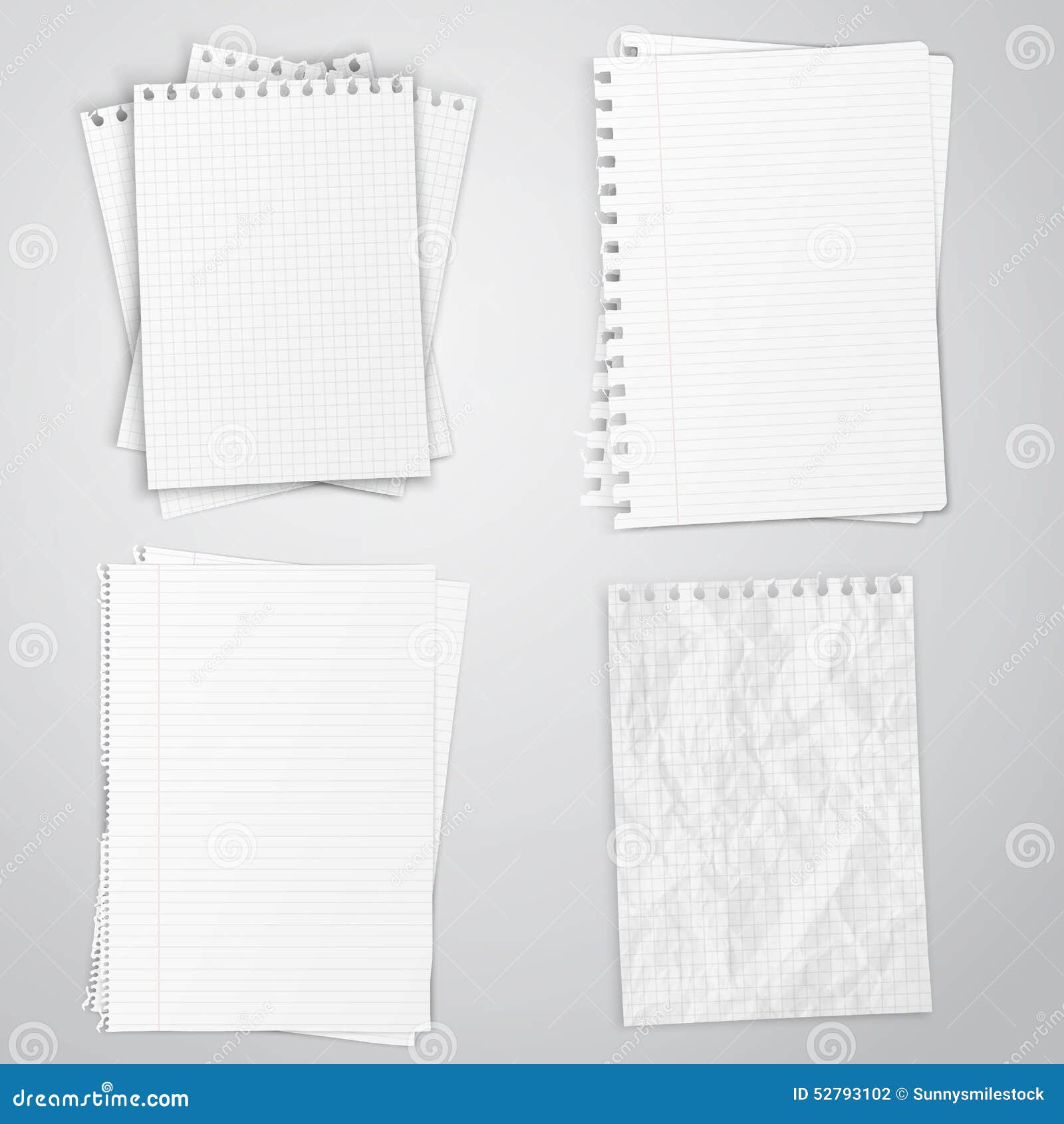 Empty paper sheet. stock vector. Illustration of communication - 52793102