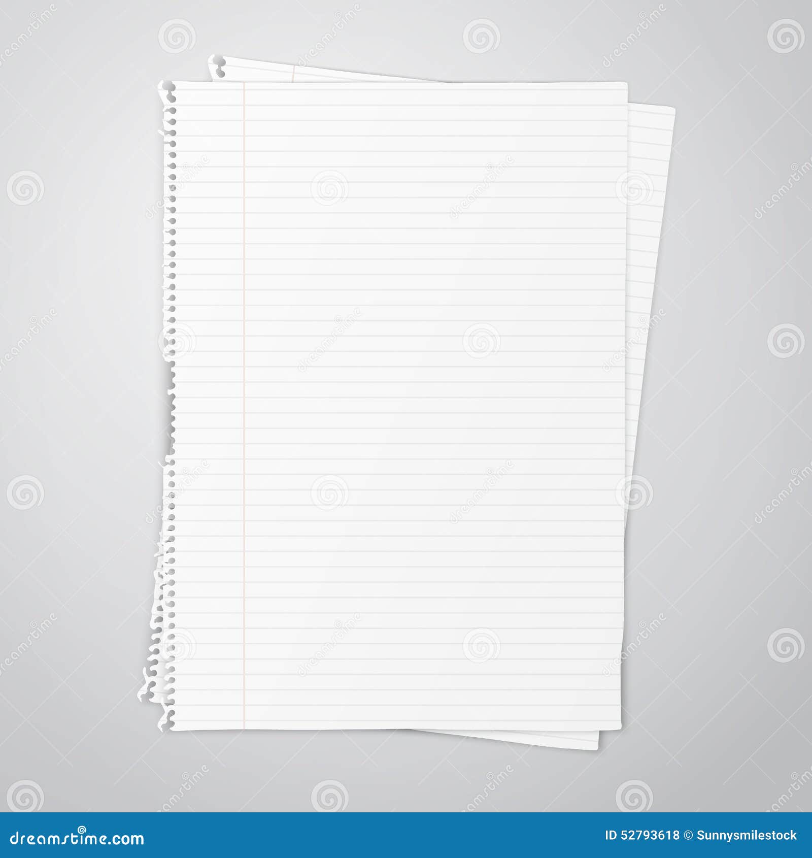 Empty paper sheet. stock illustration. Illustration of notebook - 52793618