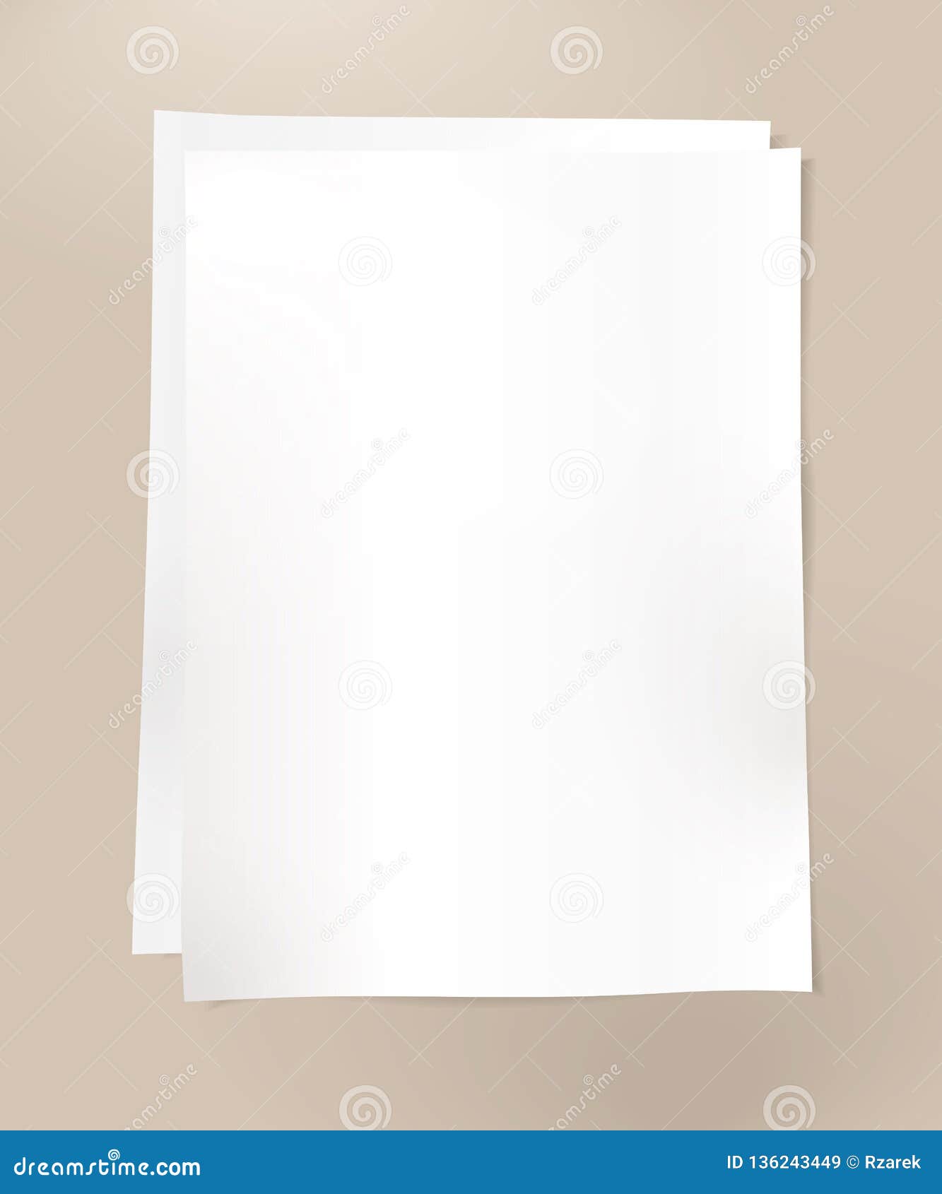 Empty Paper Sheets. - Illustration Stock Vector - Illustration of ...