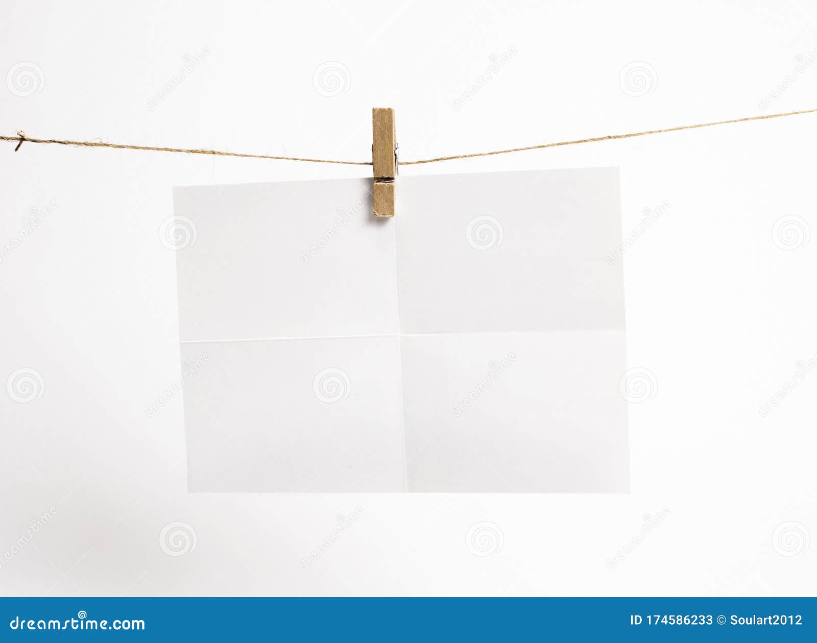 Empty Paper Sheets for Notes, Frames that Hang on a Rope with ...