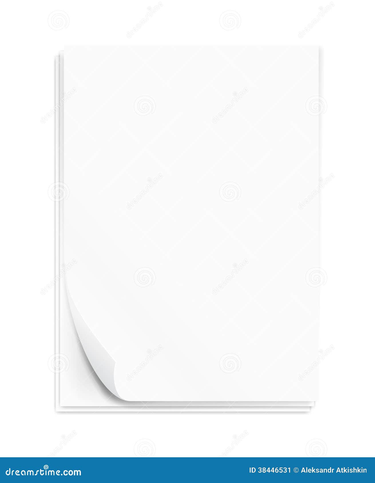 Empty paper three sheets. stock vector. Illustration of bend - 38446531