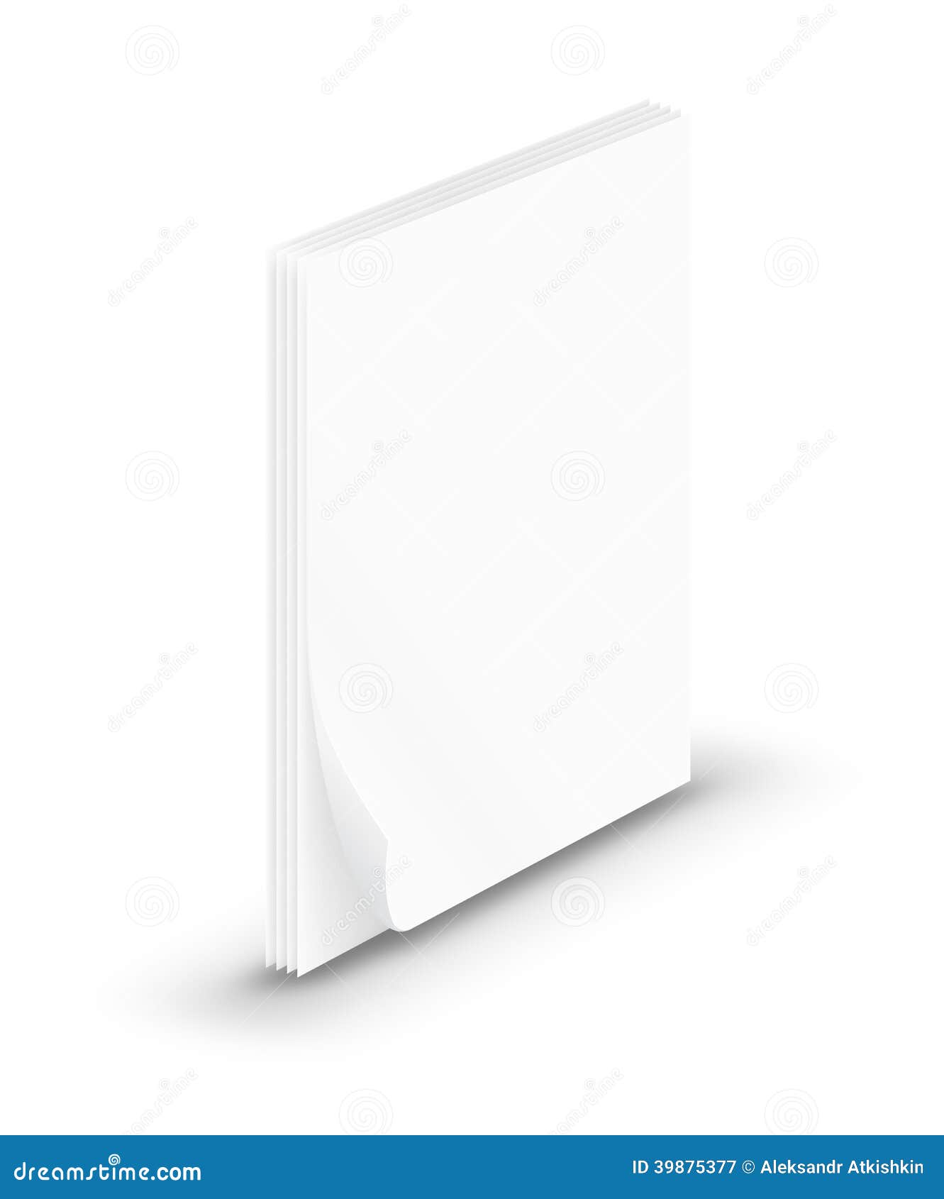 Empty paper three sheets. stock vector. Illustration of icon - 39875377