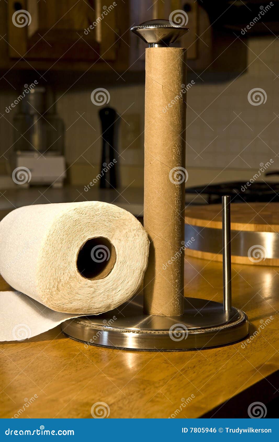 Empty Paper Towel Holder stock photo. Image of kitchen - 7805946