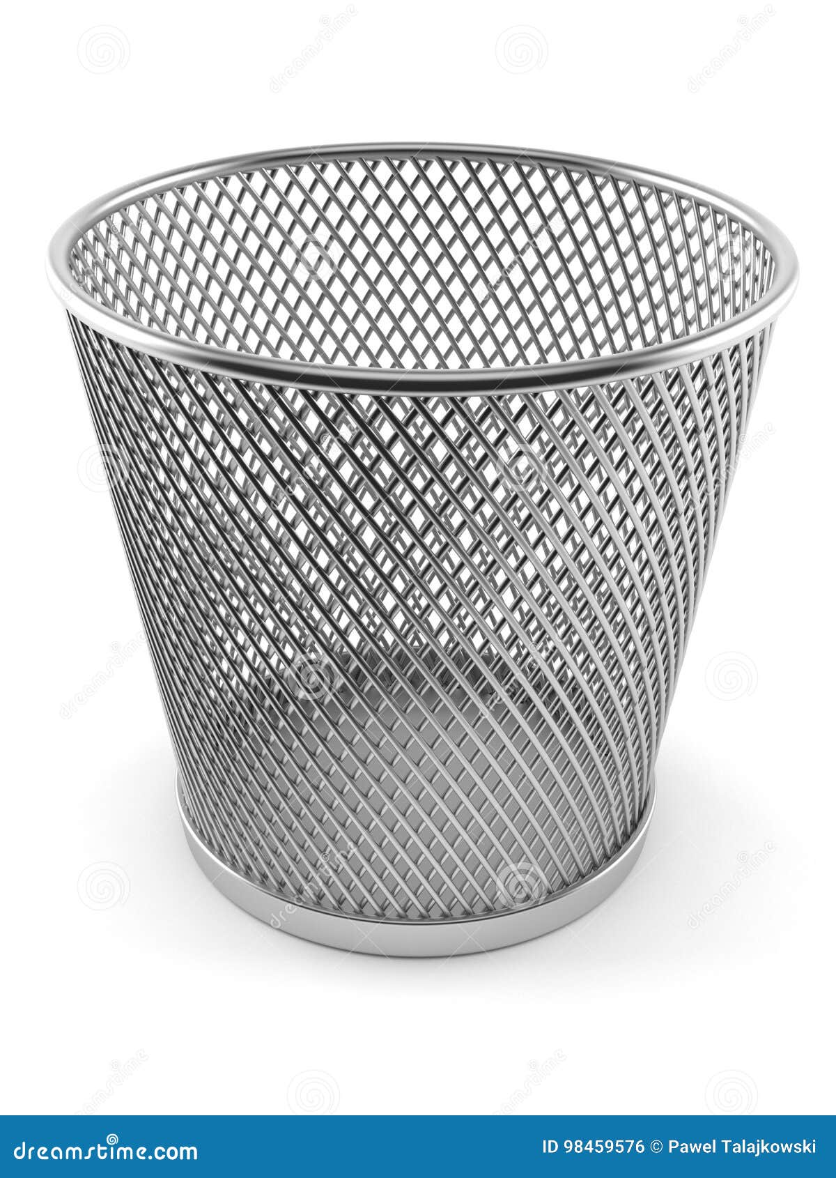 Empty paper trash can stock illustration. Illustration of container ...