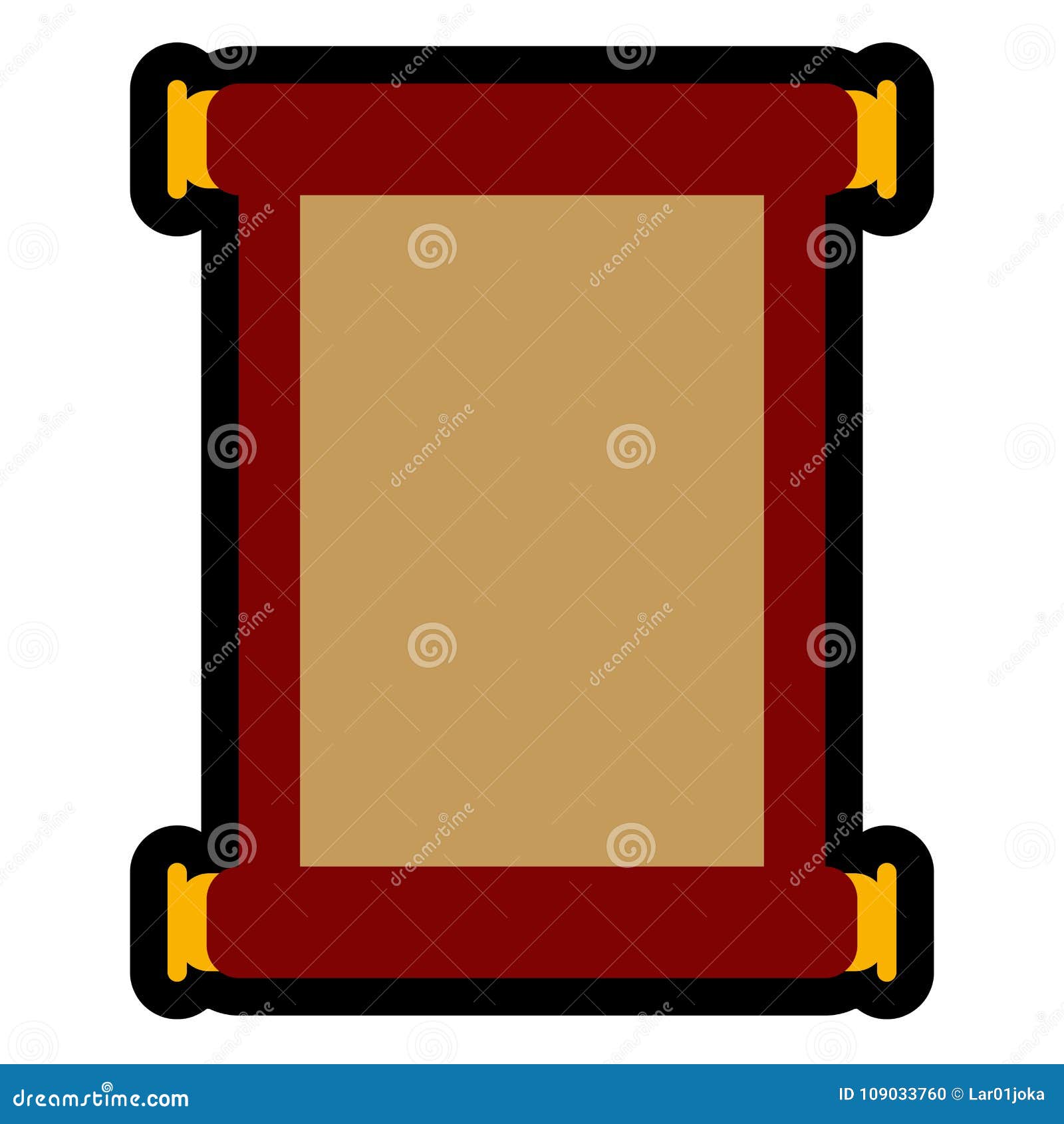 Empty parchment paper stock vector. Illustration of paper - 109033760