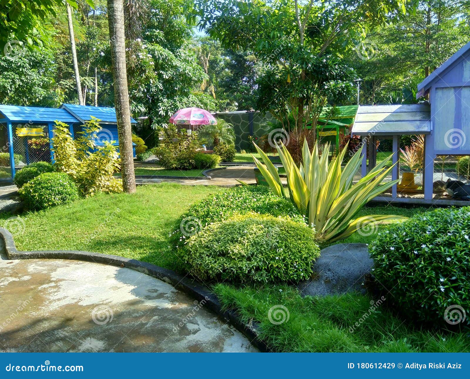 Empty Park with Beautiful View Stock Image - Image of corone, building ...