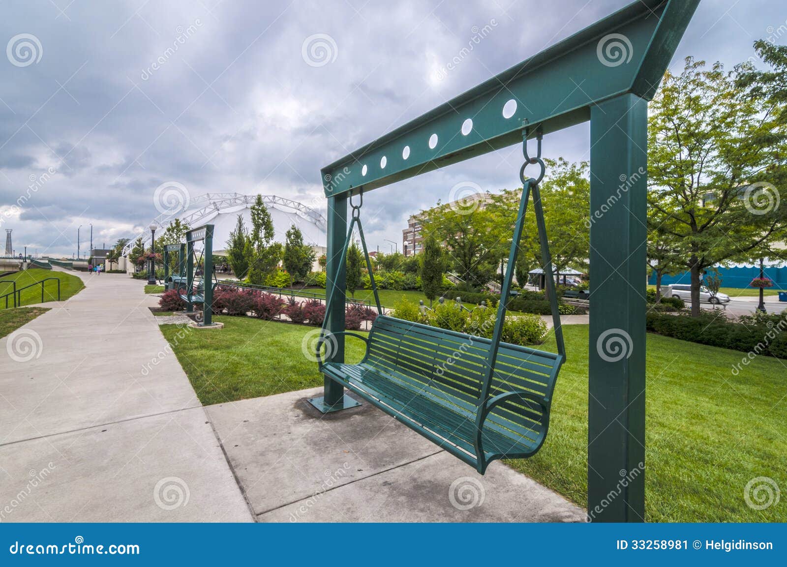 Empty park bench stock image. Image of brown, background - 33258981