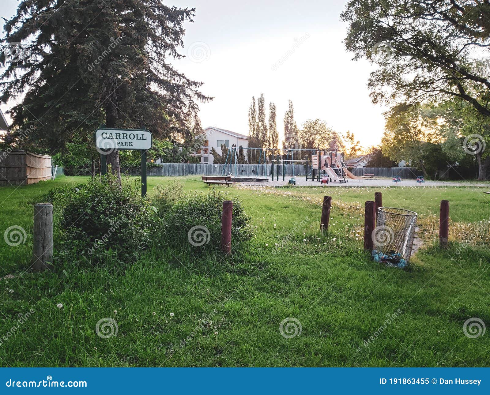 Empty Park and Playground in Suburban Winnipeg, Manitoba during the ...