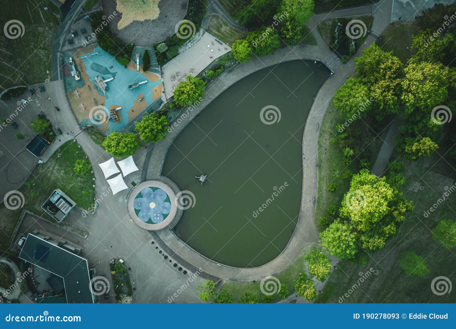 Empty Park and Playground Top Down View Stock Image - Image of ...