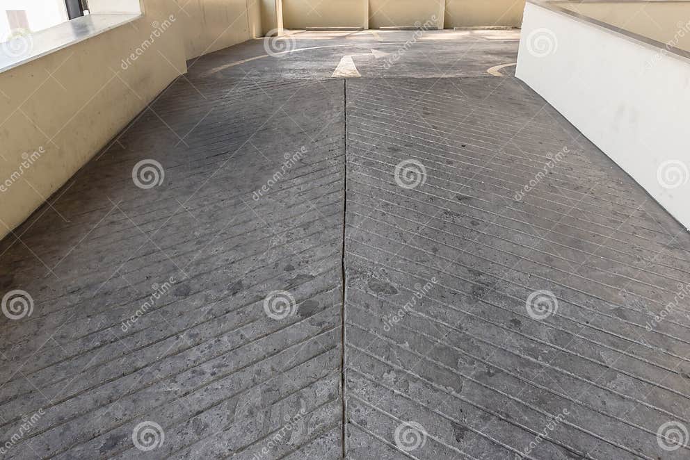 Empty Parking Deck with Ramp I Stock Photo - Image of background, floor ...