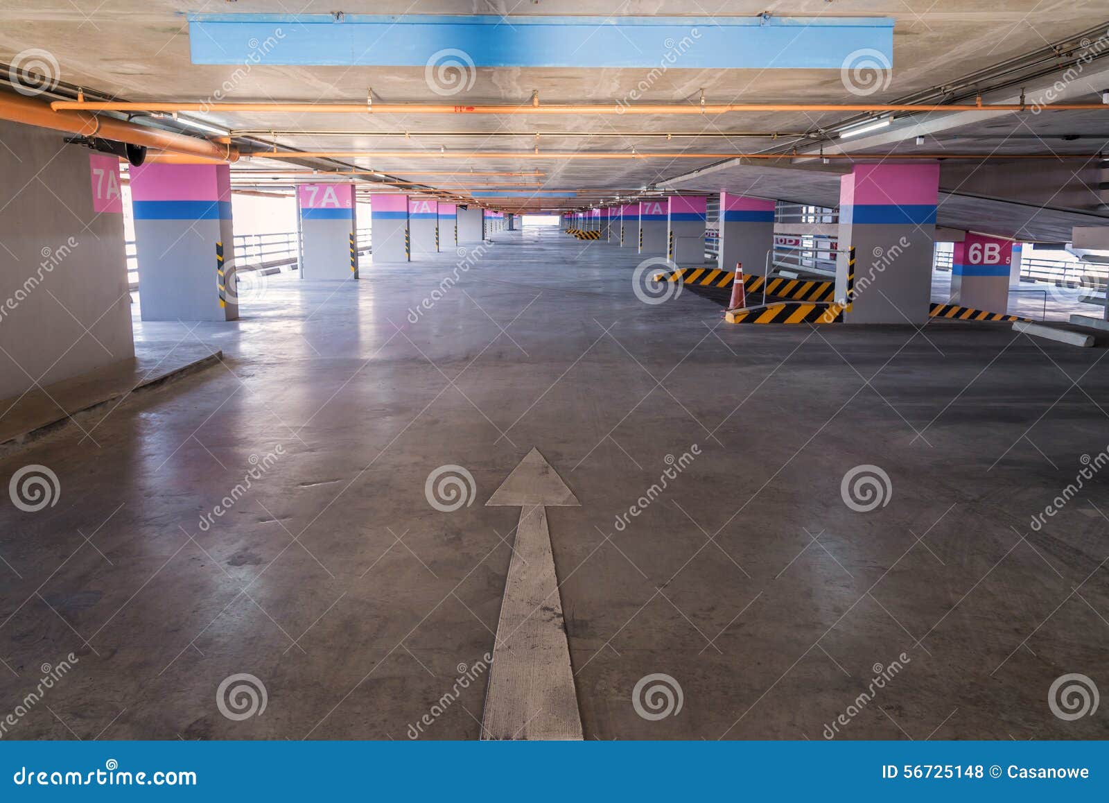 Empty Parking Garage on the Building Stock Photo - Image of auto ...
