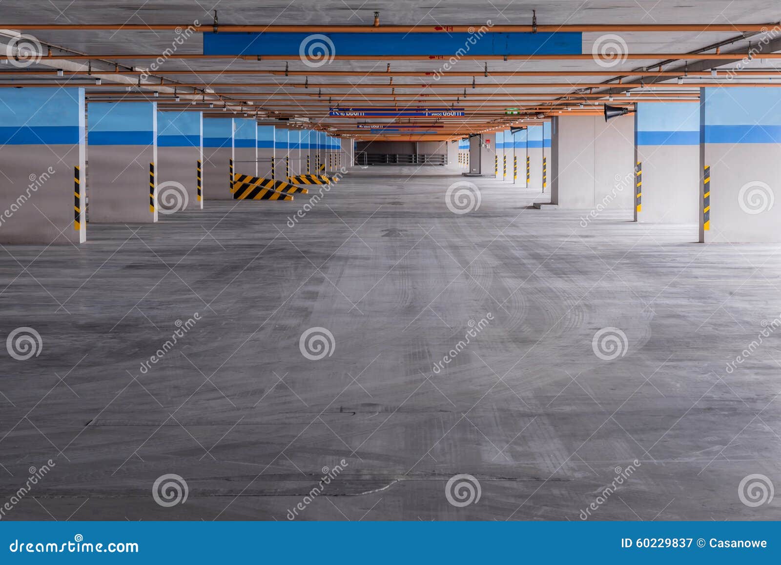 Empty Parking Garage on the Building Stock Image - Image of place ...