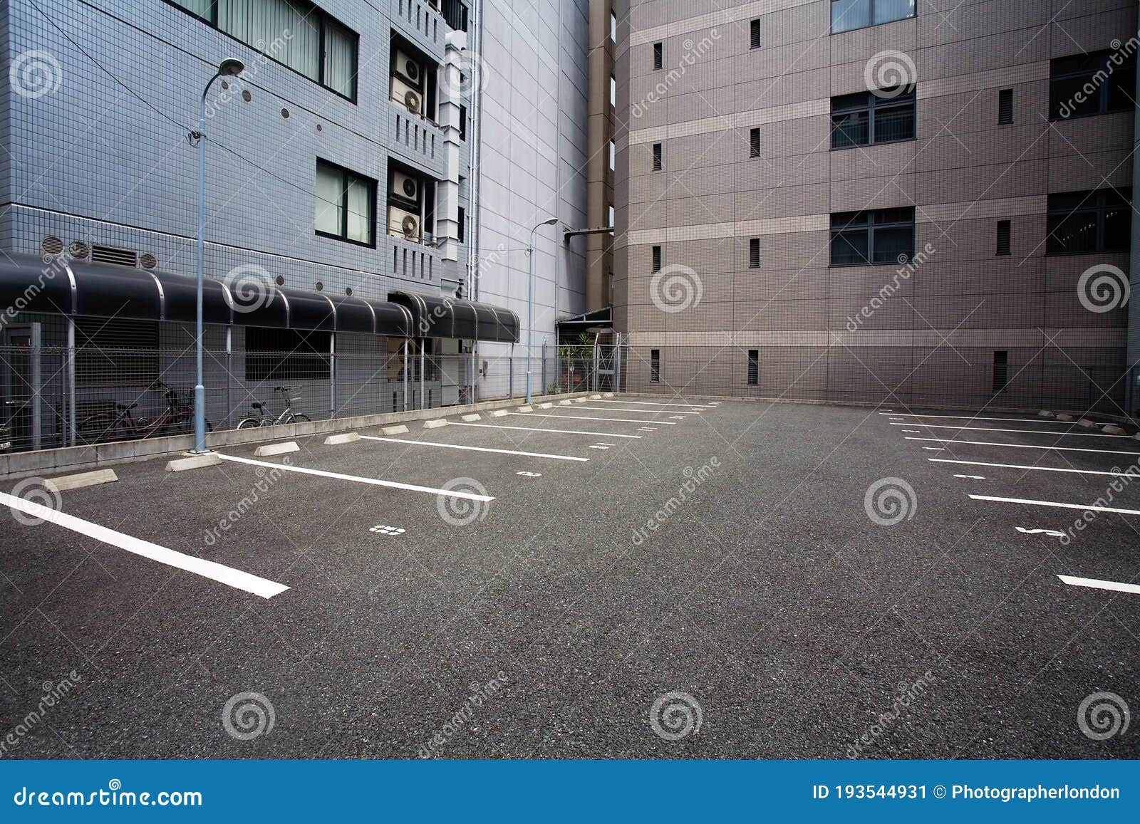 Photo of Empty parking lot stock image. Image of empty - 193544931