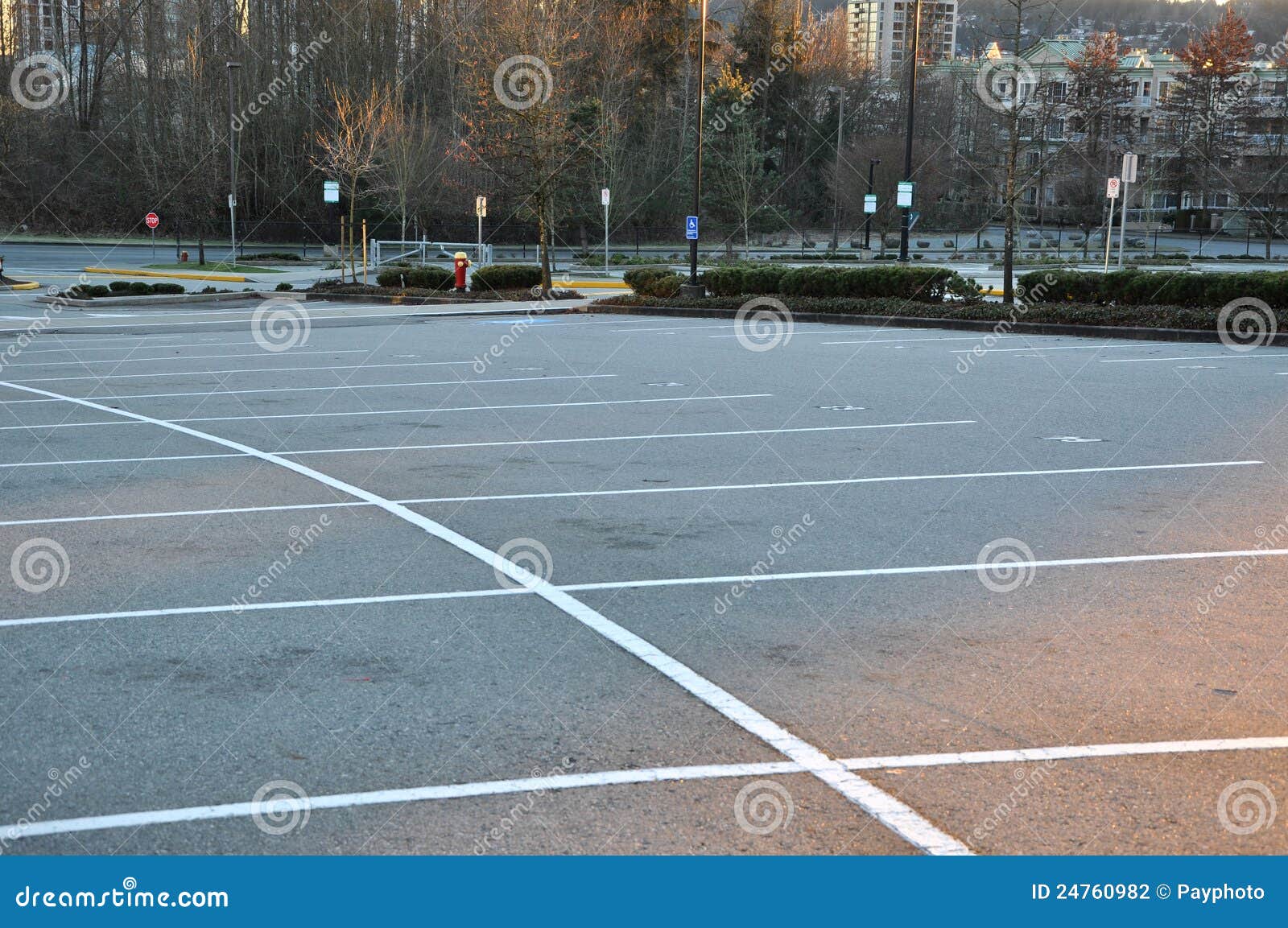 Empty parking lot stock photo. Image of retail, horizontal - 24760982