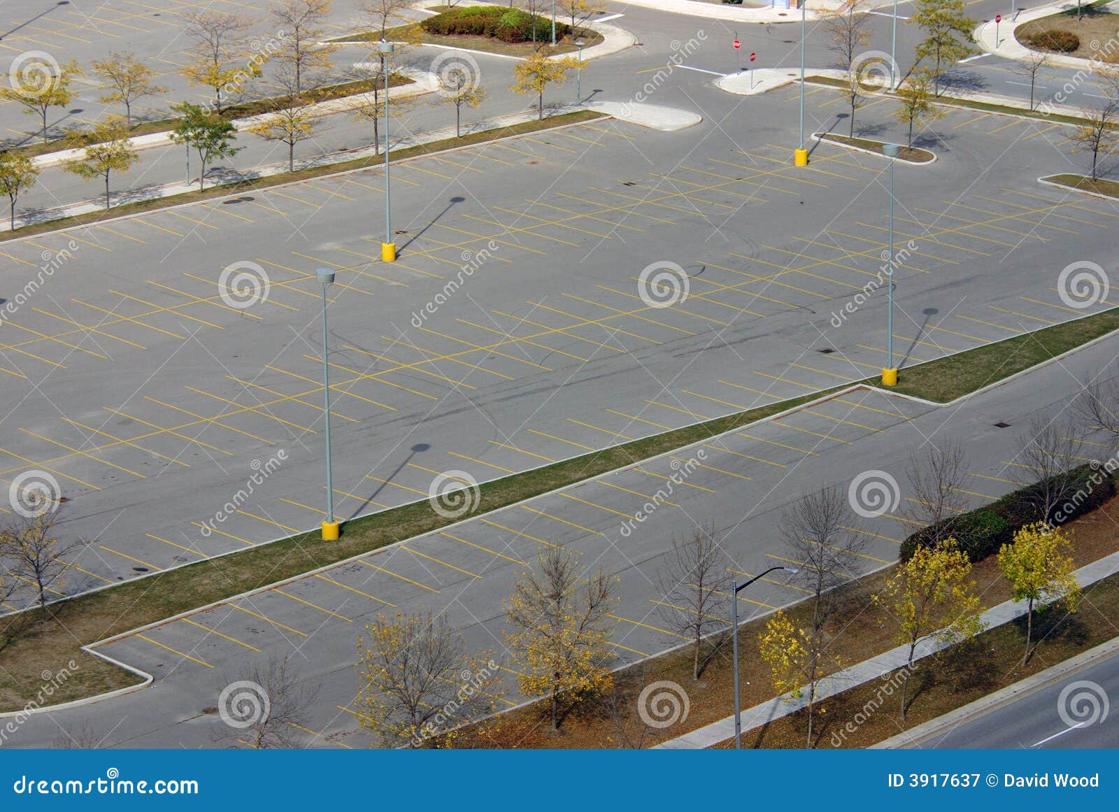 Empty Parking Lot stock image. Image of automobile, space - 3917637
