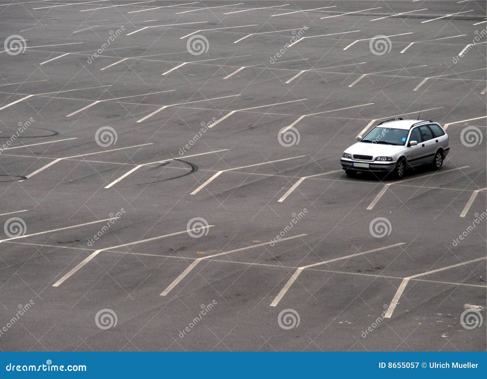 Empty parking lot stock image. Image of pavement, alone - 8655057