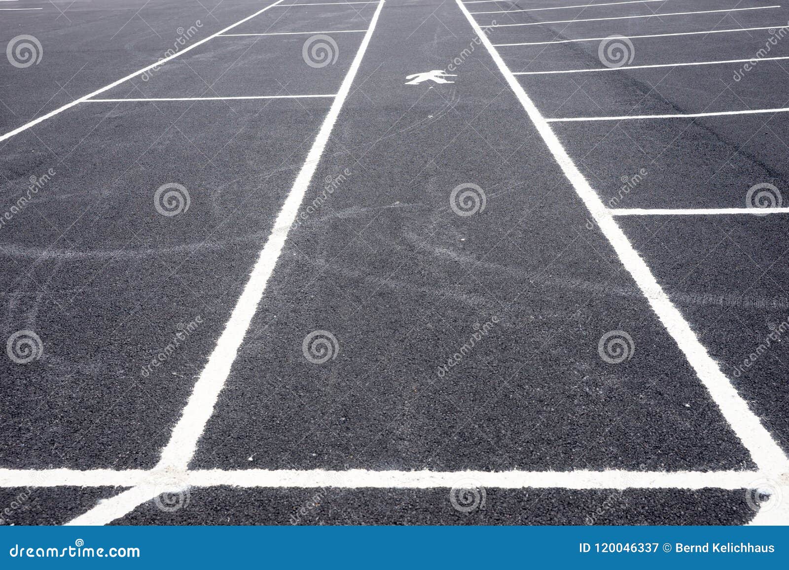 Parking Lot with Path for Pedestrians Stock Image - Image of copy, path ...