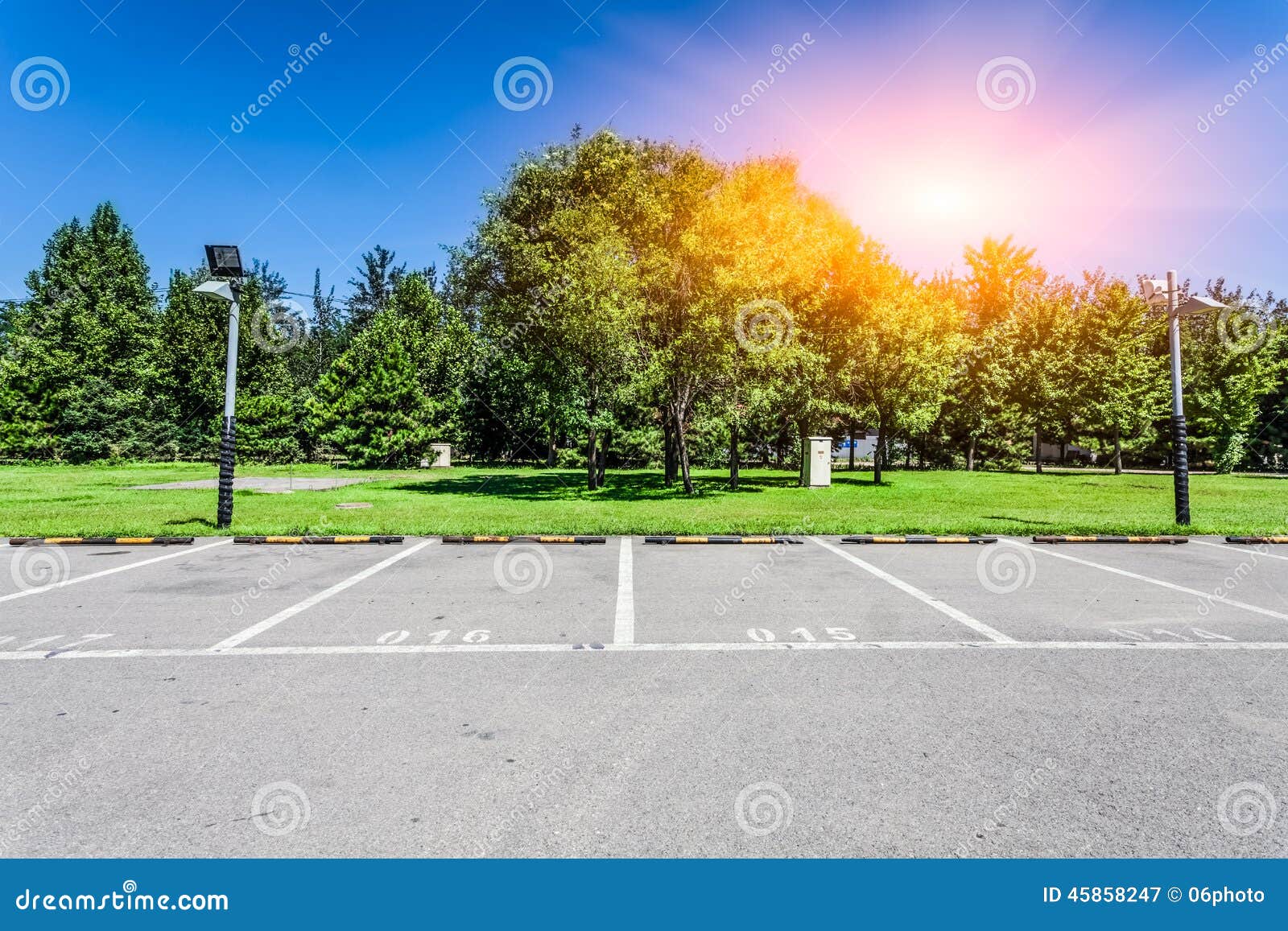 Empty parking lot stock image. Image of concept, speed - 45858247