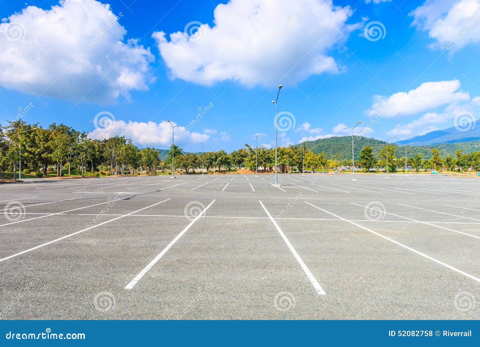 Empty parking lot stock photo. Image of pattern, parkinglot - 52082758