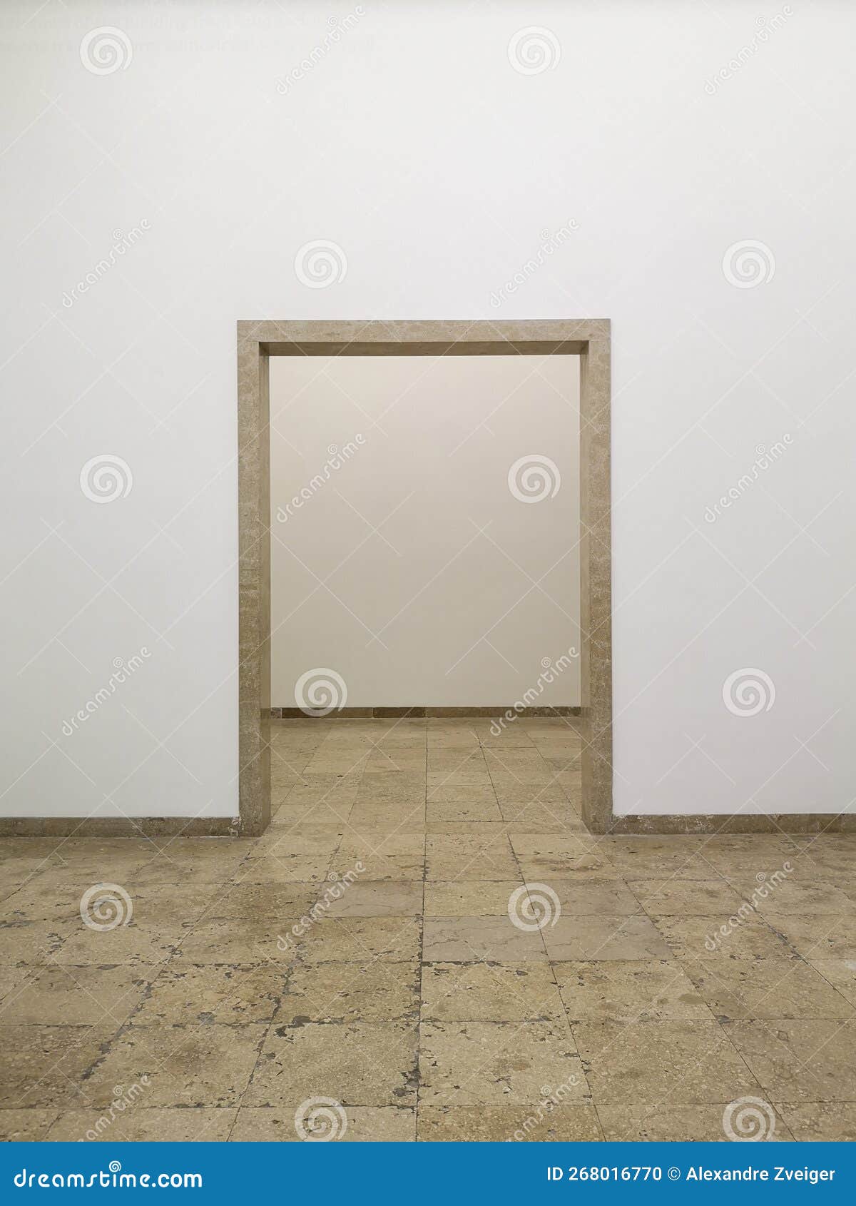 Empty Passage in the Middle of a White Wall Stock Photo - Image of ...