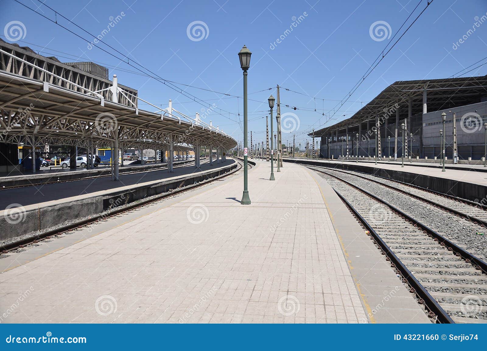 Empty passenger platforms. editorial image. Image of landmark - 43221660