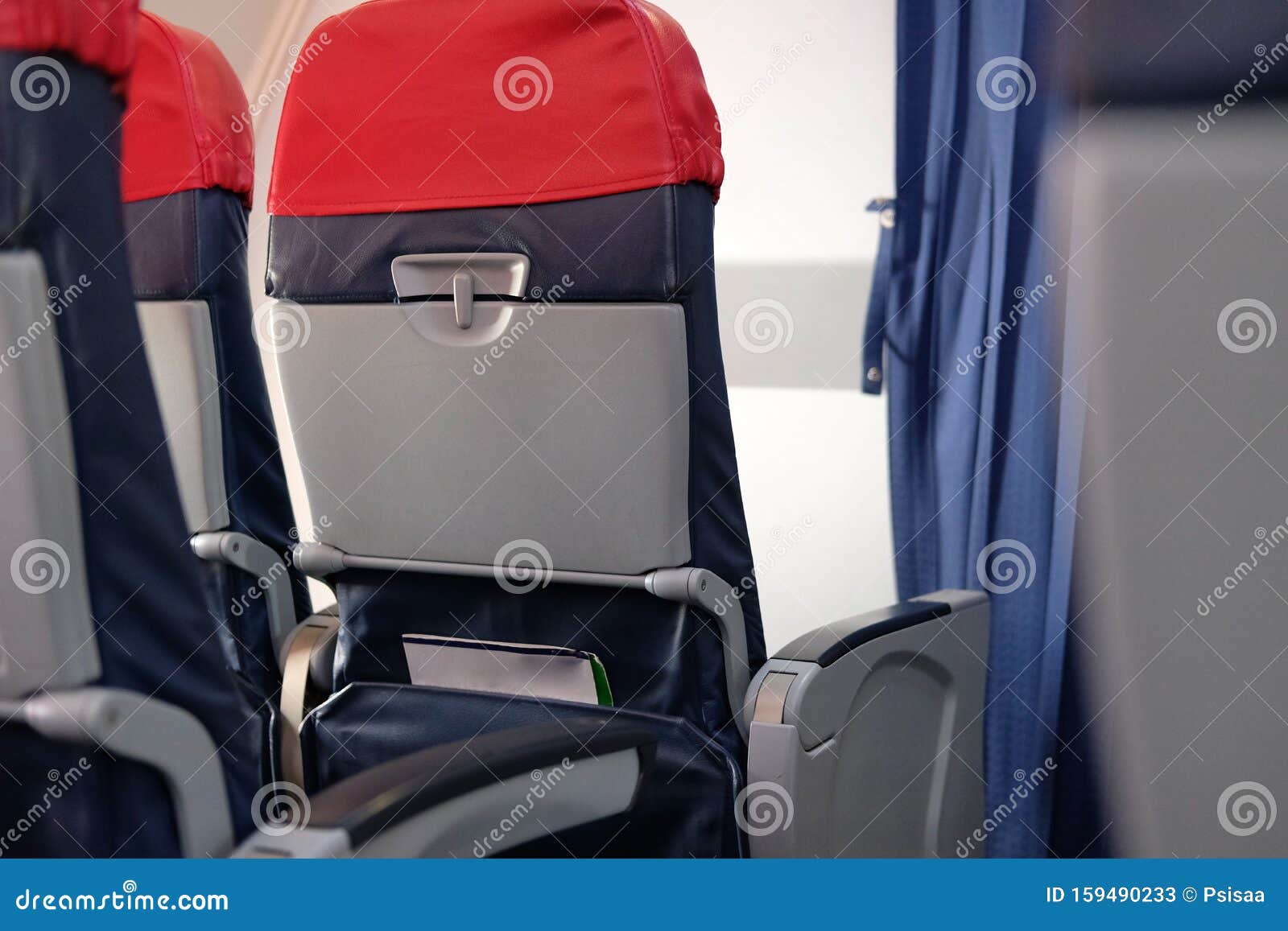 Passenger Seat Inside Airplane. Chair In Aircraft Royalty-Free Stock ...
