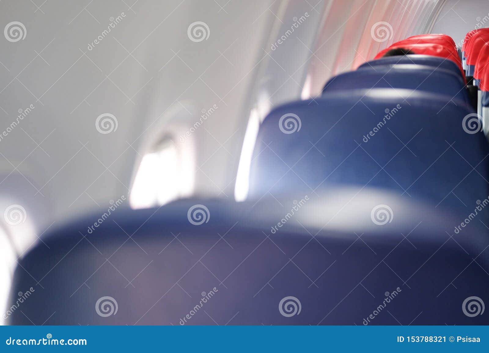 Empty Passenger Seat Inside Airplane. Chair in Aircraft Stock Image ...