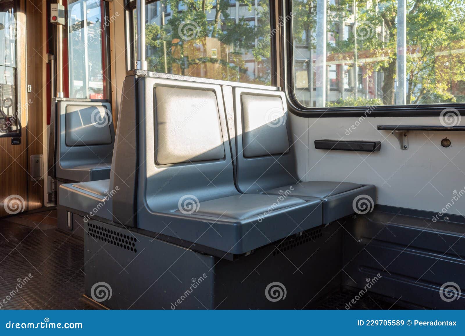 Empty Passenger Trains or Light Rail Tram of German Railway Train ...