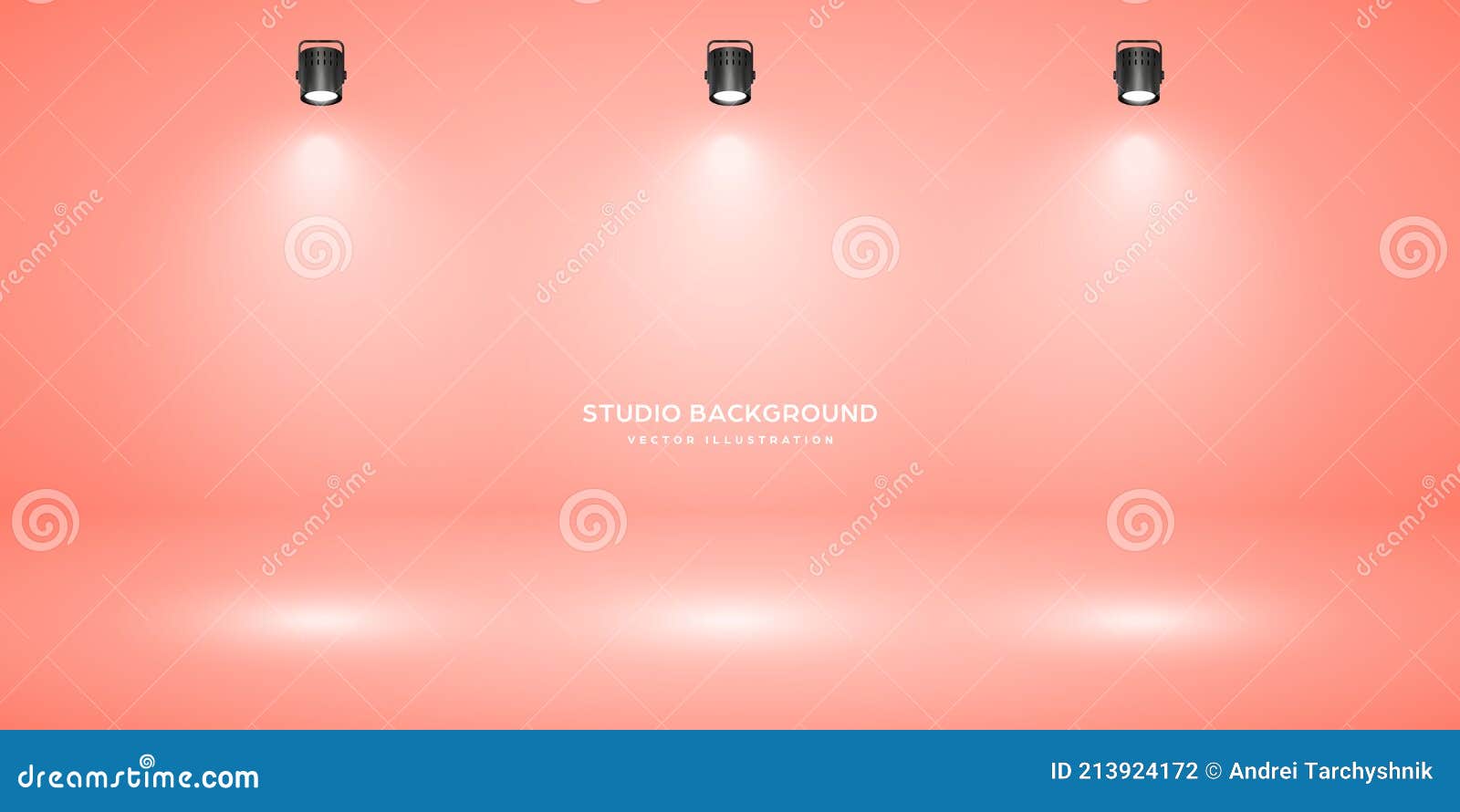 Empty Pastel Peach Studio Abstract Background with Spotlight Effect ...