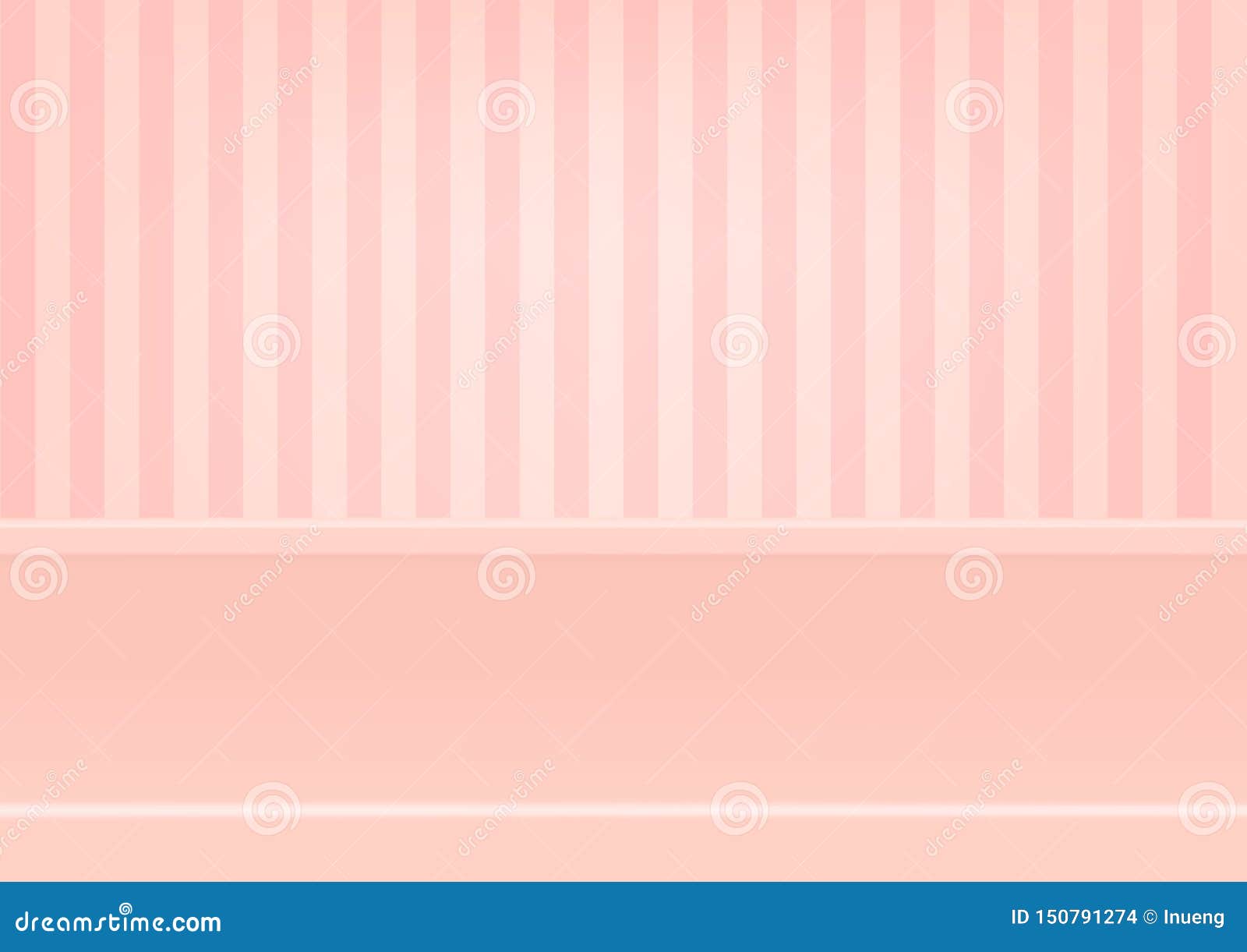 Empty Pastel Pink Shelf, Mock Up for Display of Product. Stock Vector ...