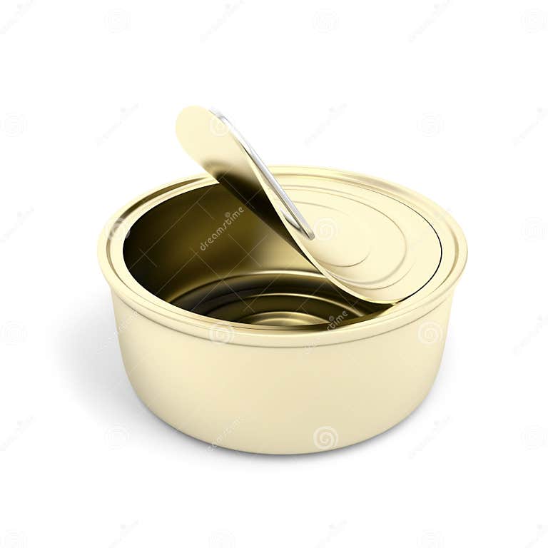 Empty pate can stock illustration. Illustration of steel - 32554480