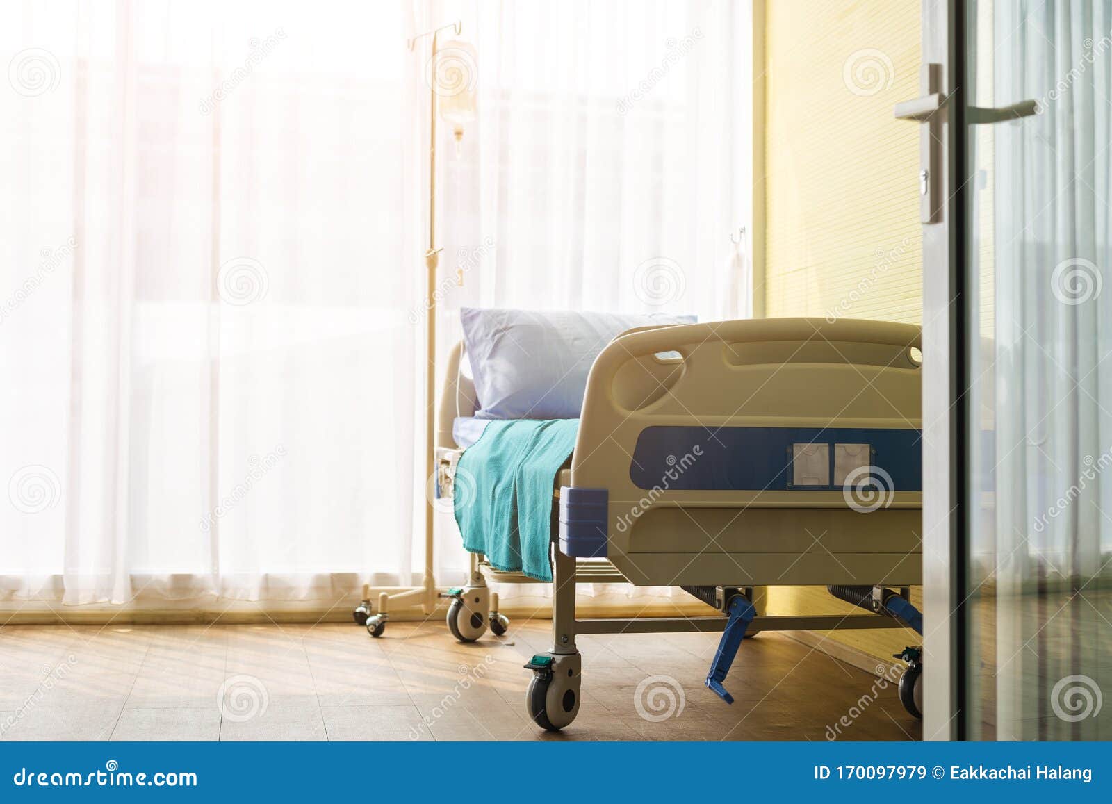 Empty Patient Bed in Room of Hospital Stock Image - Image of emergency ...