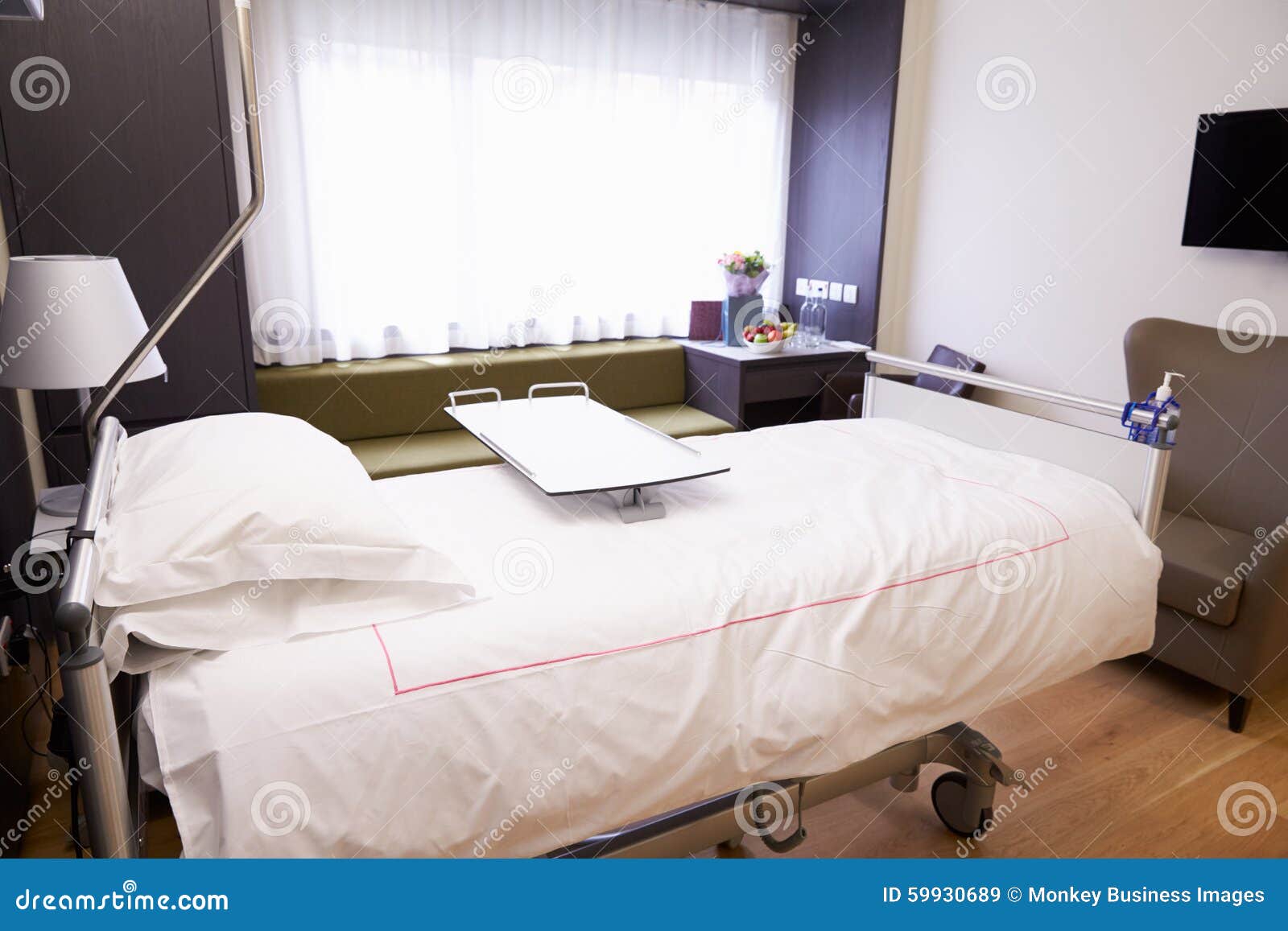 Empty Patient Room in Modern Hospital Stock Image - Image of private ...